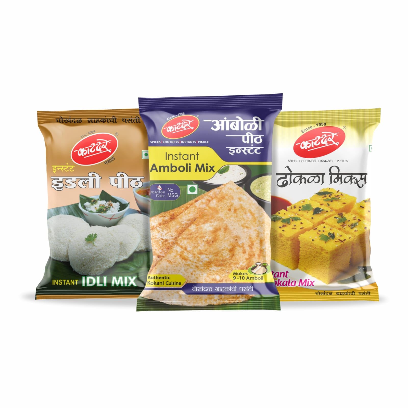 Katdare Breakfast Combo | Idali Mix | Amboli Mix | Dhokla Mix : Amazon ...
