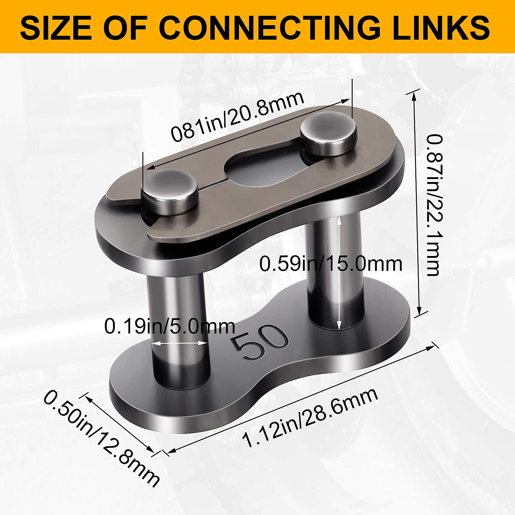 Snapklik.com : 10 Pack #50 Roller Chain Connecting Links