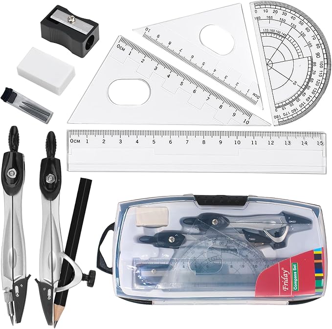 10 Pcs Maths Set Geometry Compass Sets School Supplies Drawing ...