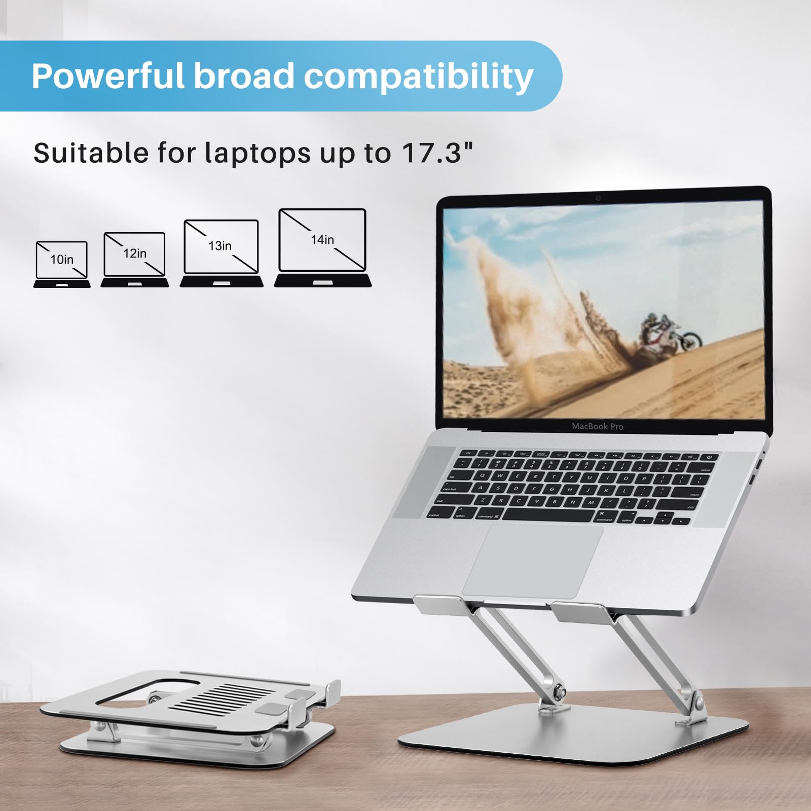 Fccabin Adjustable Height Laptop Stand Desk, Ergonomic Aluminum Strong ...
