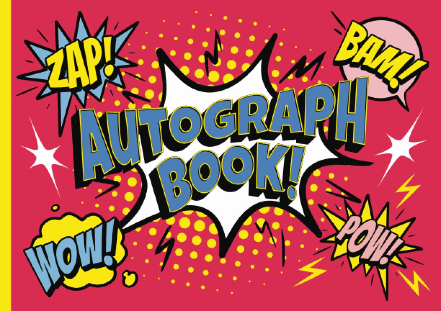 Autograph Book for Kids - Red Comic Design: Keepsake for collecting ...