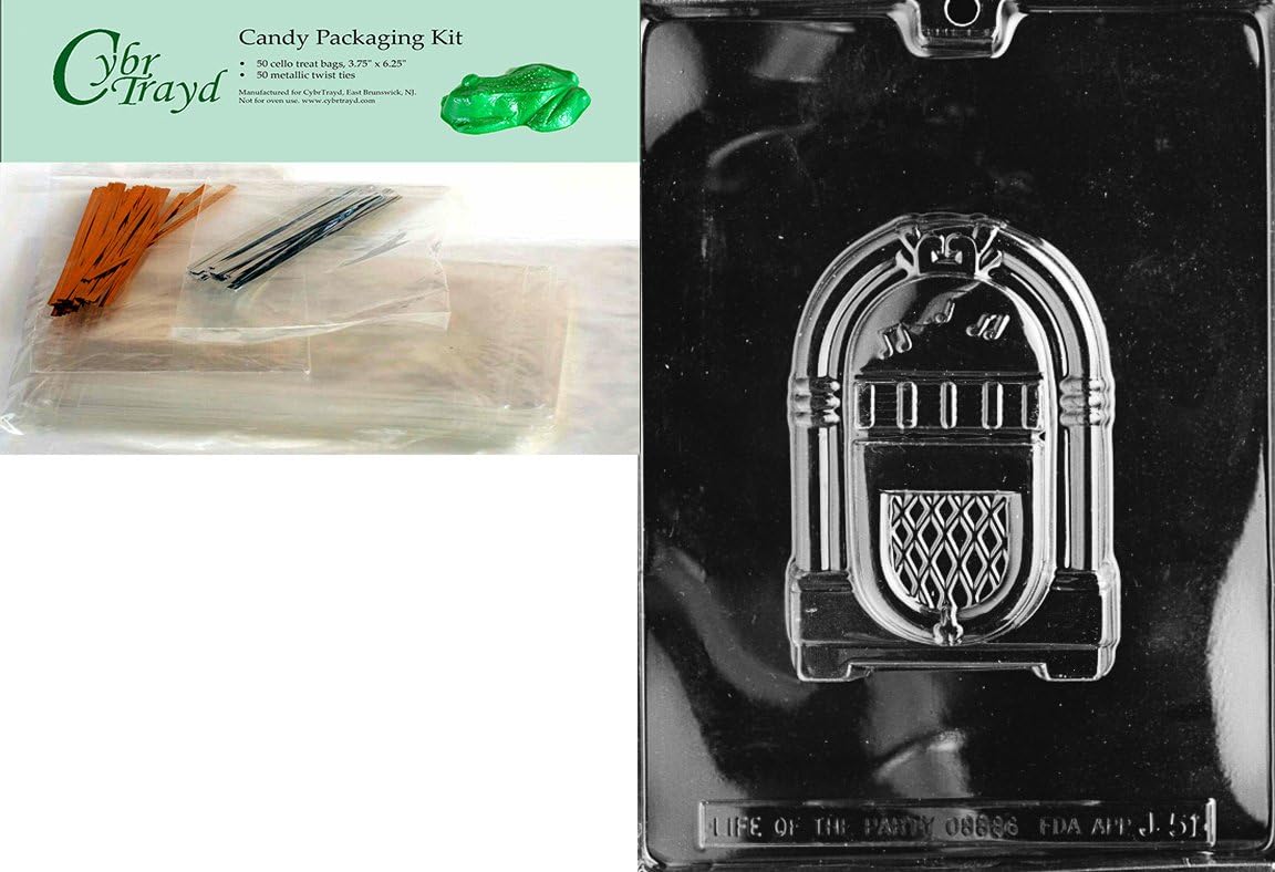 Amazon.com: Cybrtrayd Juke Box Jobs Chocolate Candy Mold with Packaging ...