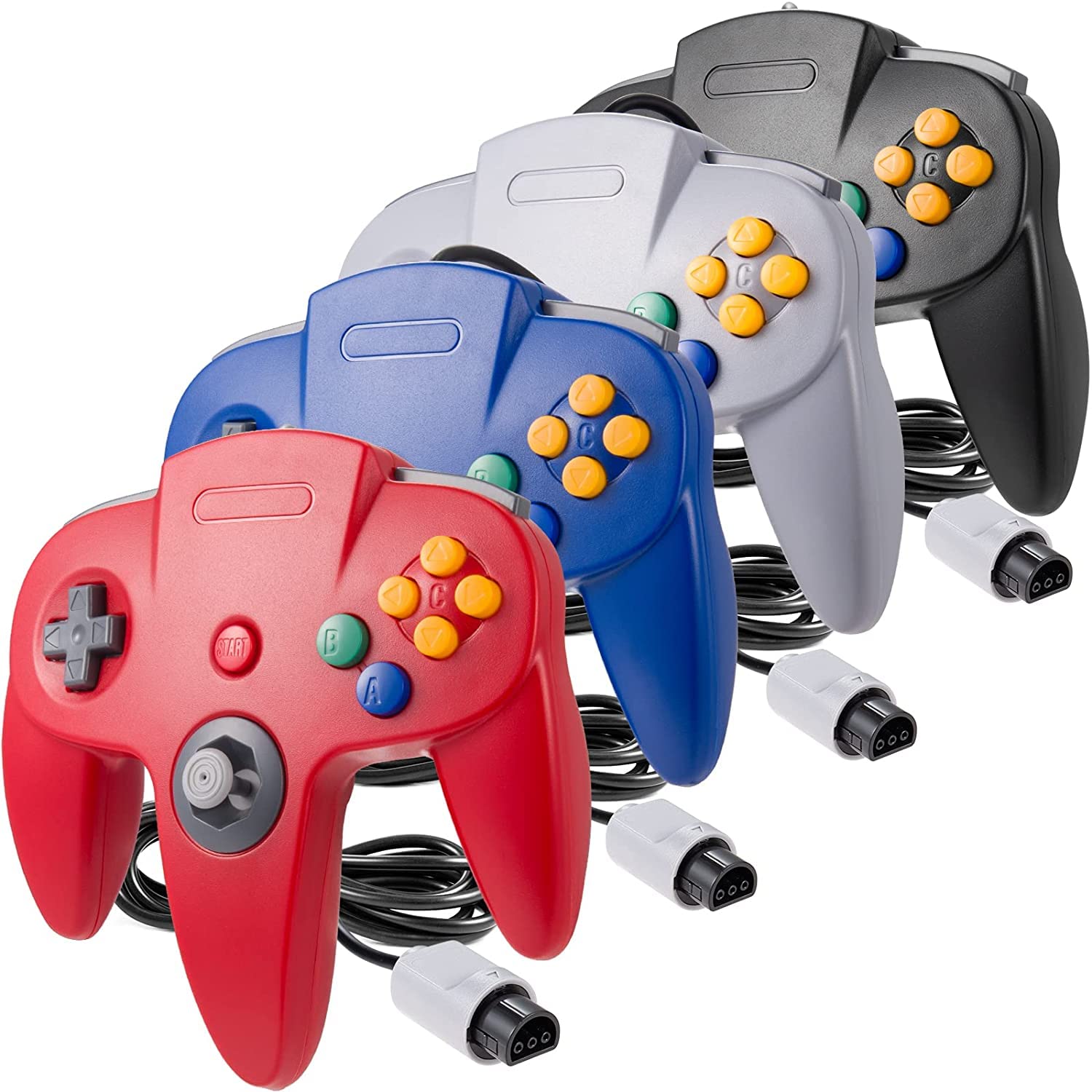 Amazon.com: miadore 4 Pack Classic N64 Controller, Wired Classic N64 ...