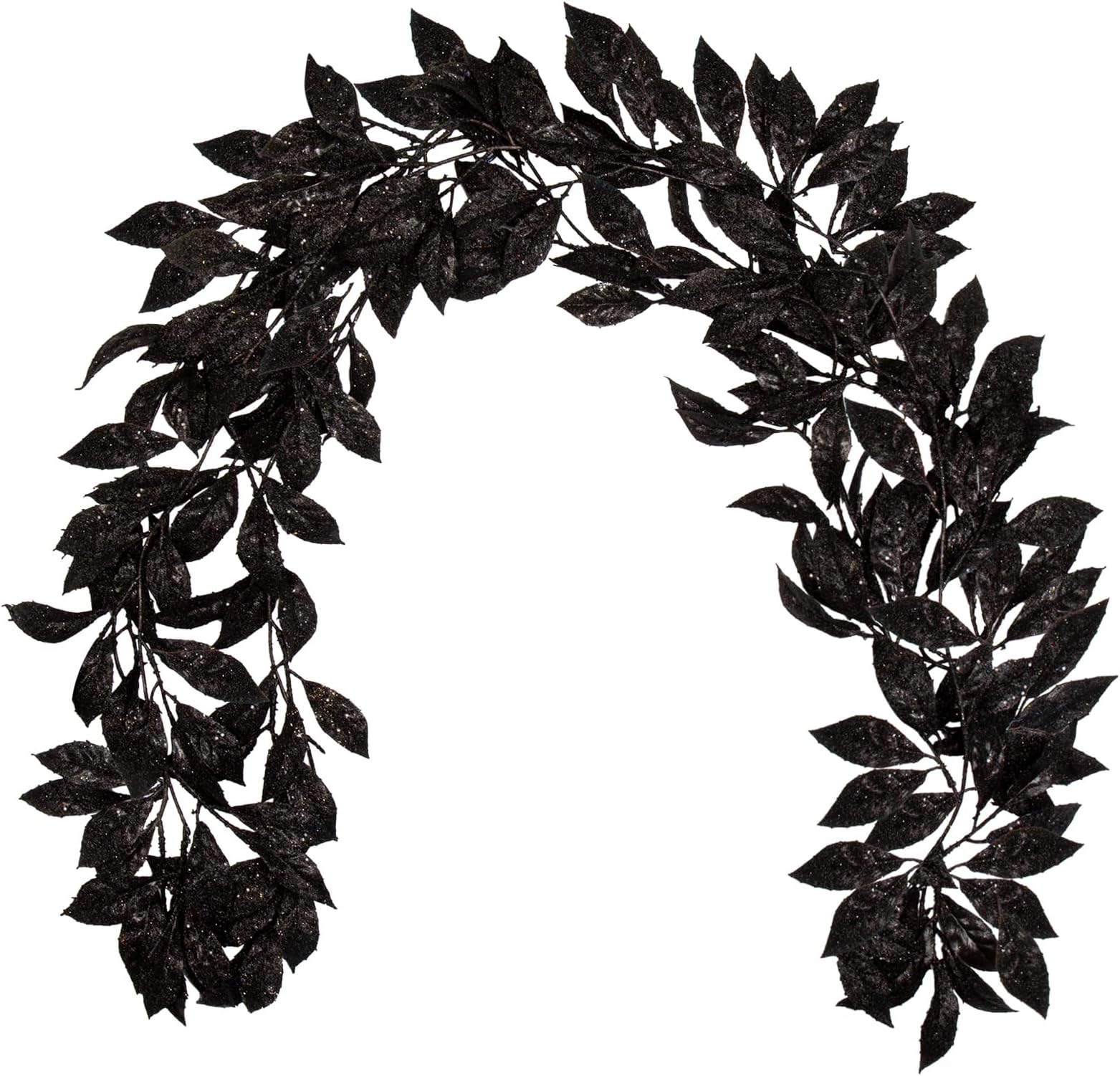 Amazon.com: 3 Pcs Black Garland, 6.56Ft Halloween Garland Maple Floral ...