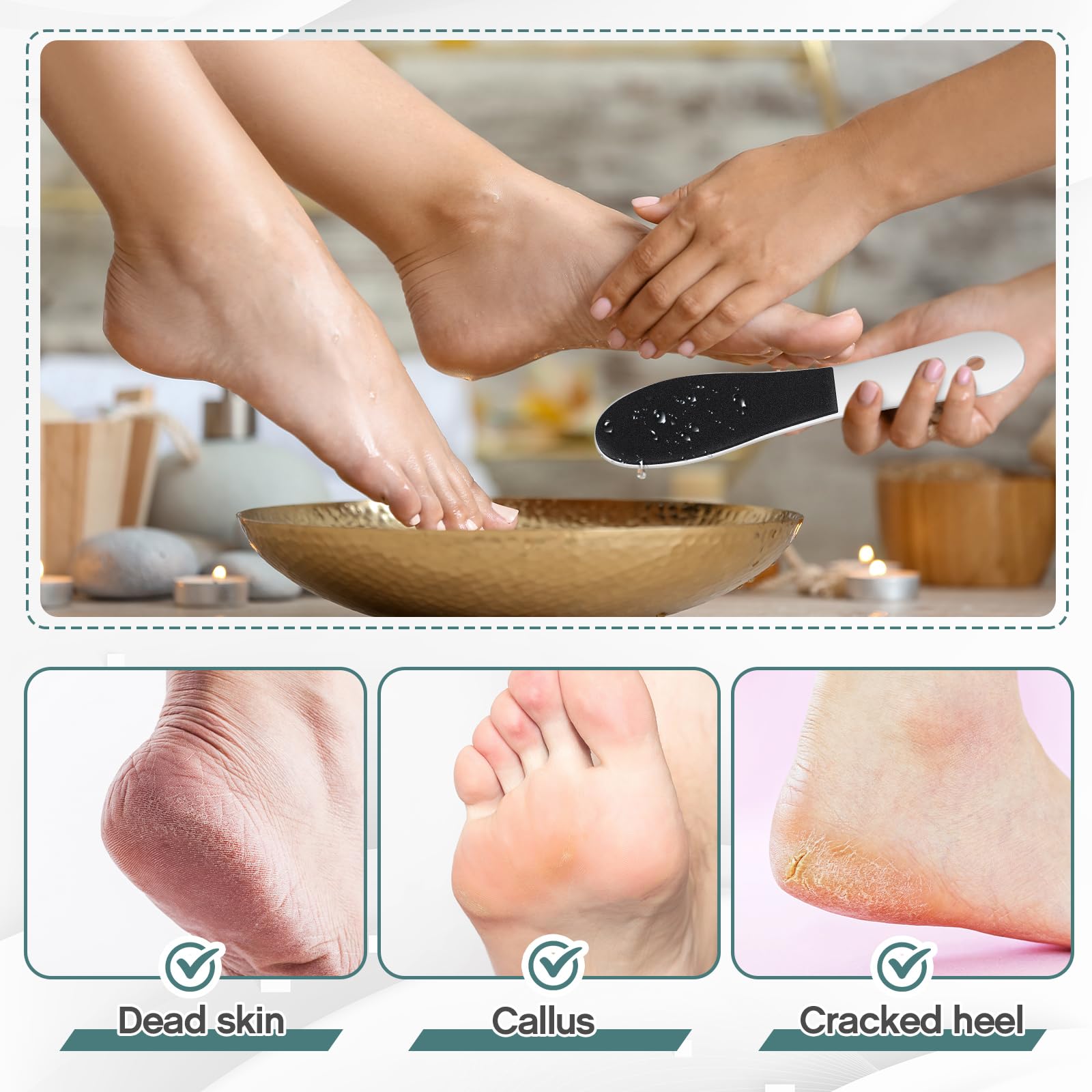 Snapklik.com : Lothee 15 Pack Foot Files Foot Callus Remover Double ...