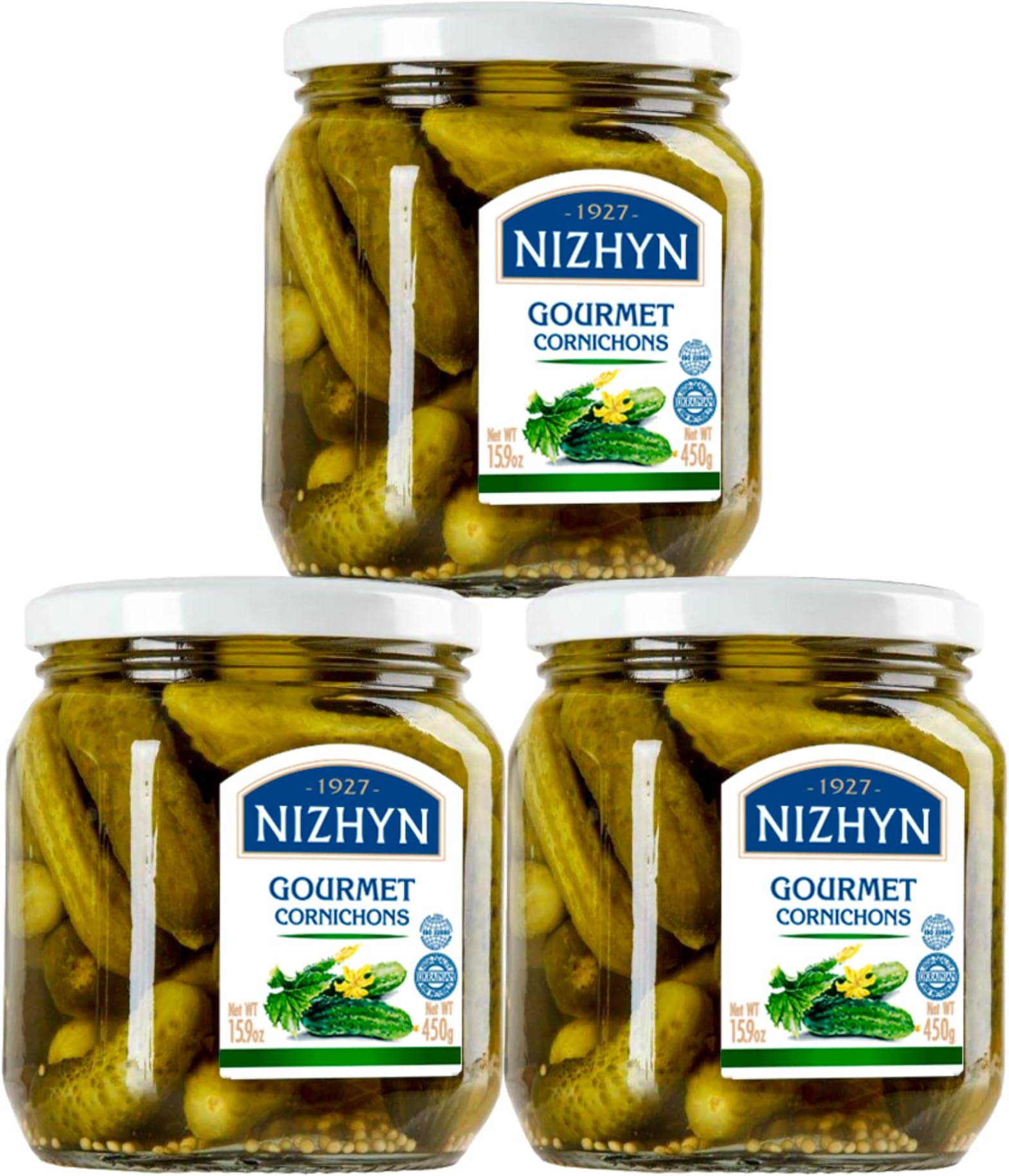 Amazon.com : Nezhin Gourmet Cornichons, Made from Fresh Cucumbers, No ...