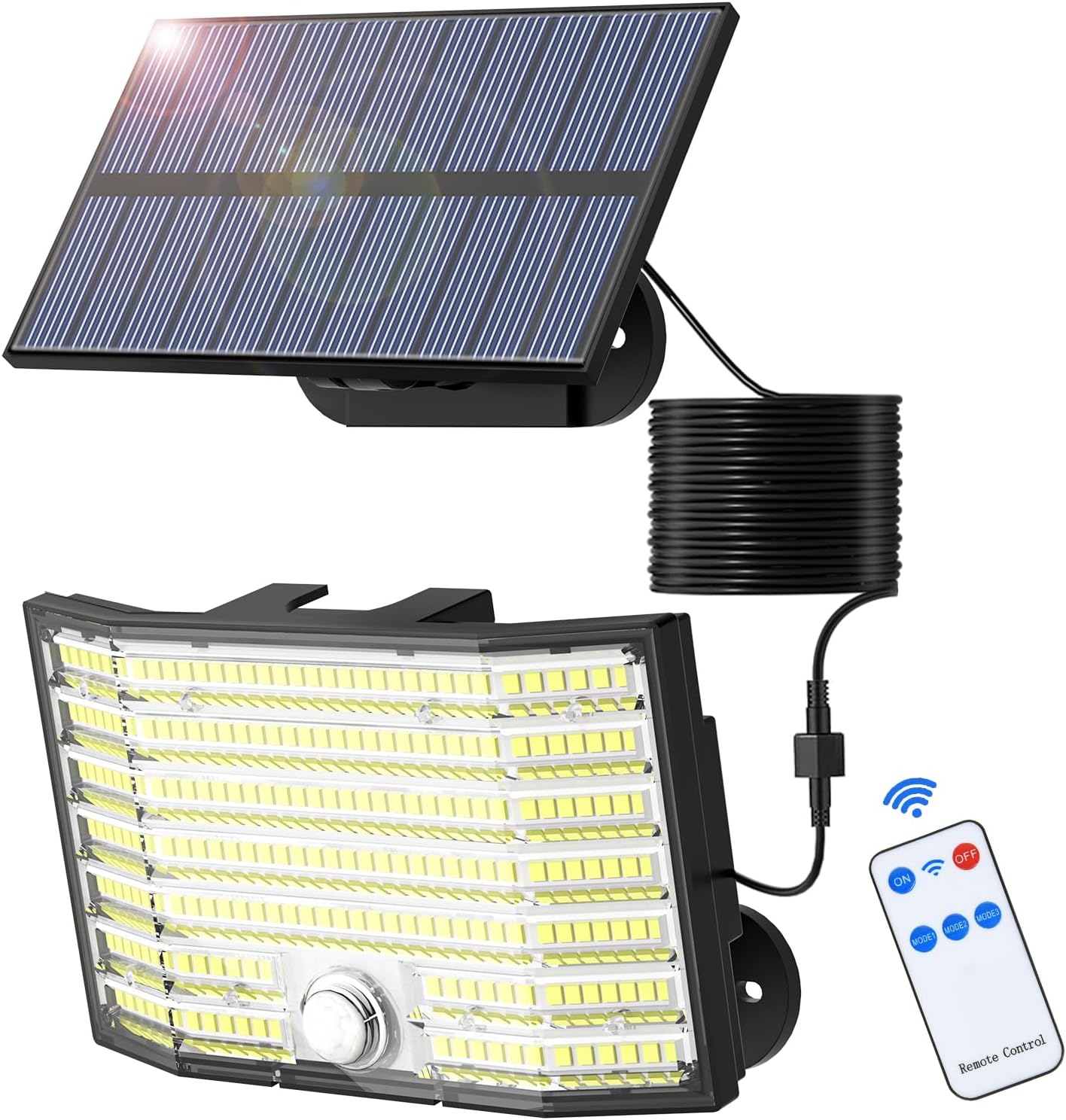 Solar Lights Outdoor, 226 LED Solar Security Lights and 3 Modes Motion ...