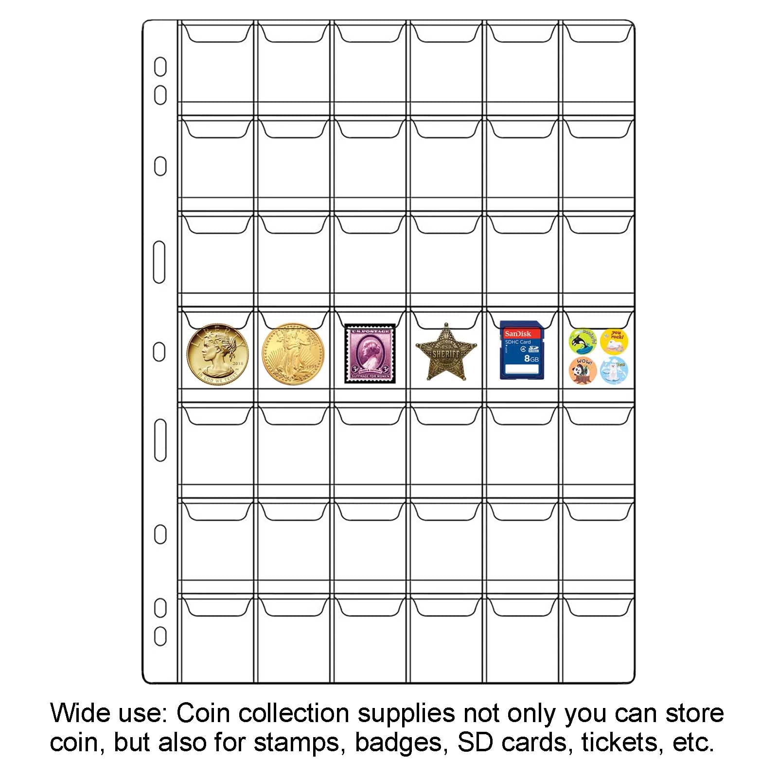 Snapklik.com : 42-Pocket Coin Pages For Collectors, Standard 9-Hole ...