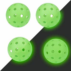 Amazon.com : Springen Pickleballs Glow-in-The-Dark TPE Pickleball, 40 ...
