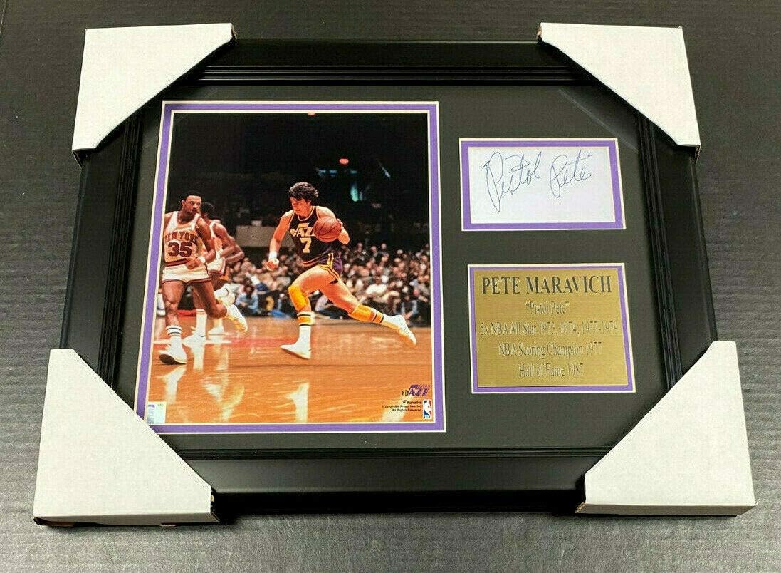 PETE MARAVICH Autographed Cut Signature Facsimile Reprint Framed 8x10 ...