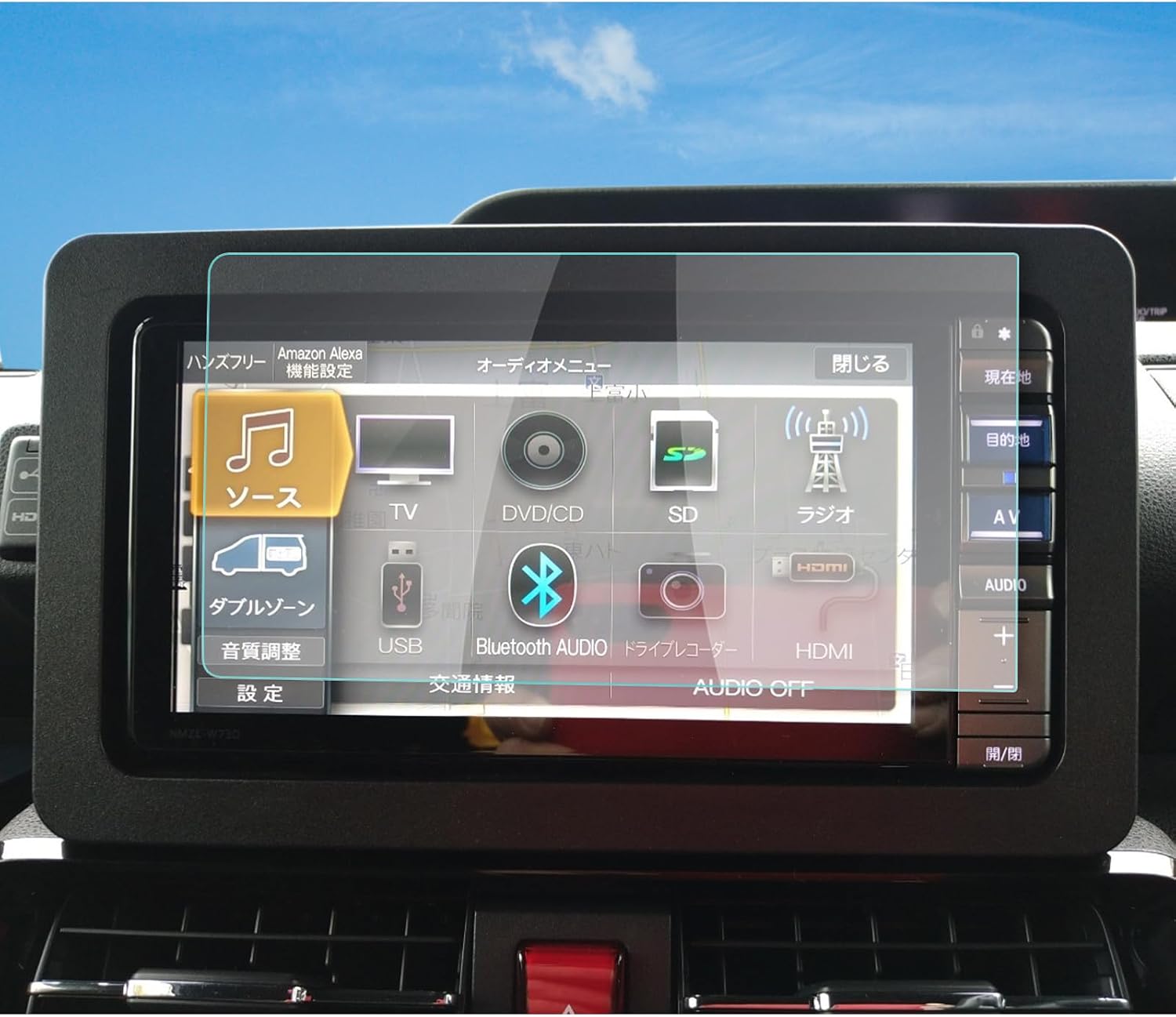 Amazon.co.jp: 【RUIYA】ダイハツ NMZL-W73D ナビガラスフィルム 7インチ ナビ専用保護フィルム nmzl-w73d ナビ液晶保護フィルム 9H 強化ガラス製フィルム ...