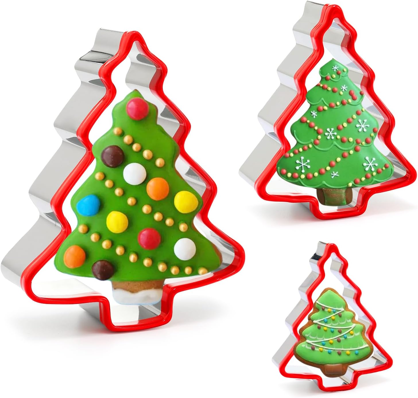 Amazon.com: Wilton Christmas Tree Comfort Grip Stainless Steel Cookie ...