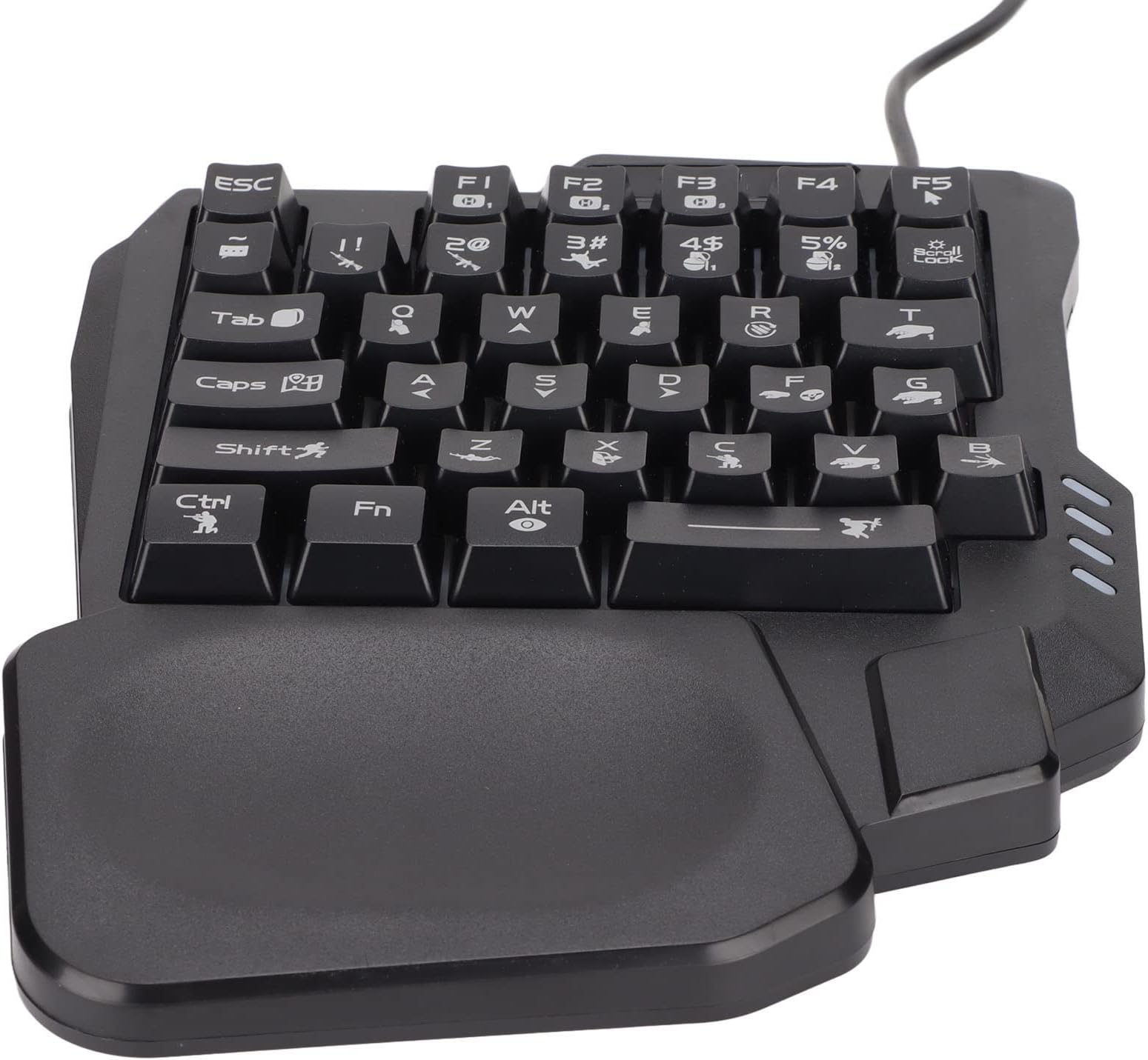 Amazon.com: Sazao One Handed Gaming Keyboard, Three Colors Backlight ...