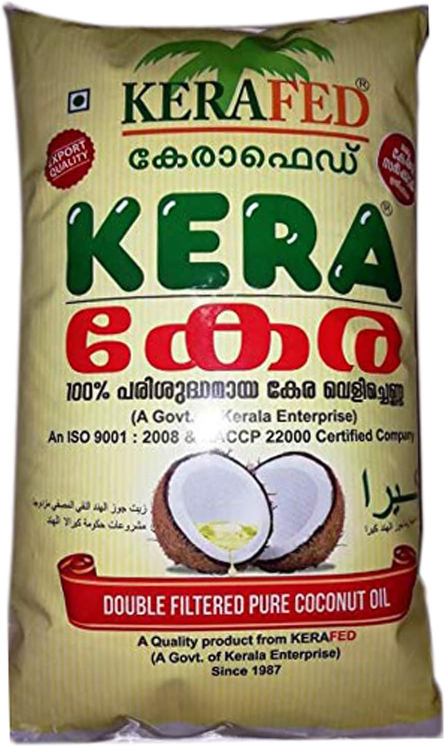 Kera Double Filled Pure Coconut Oil, 1 Liter : Amazon.co.uk: Grocery