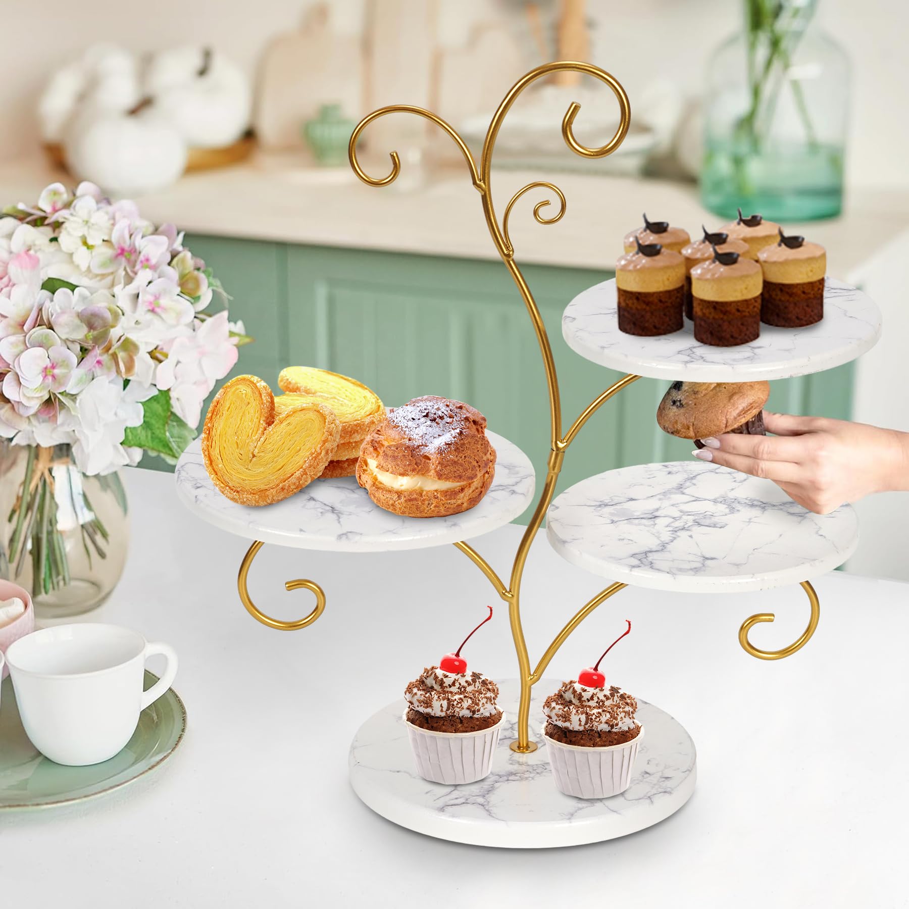 Wedding Cupcake Display Tree Vdomus Pastry Stand 4 Tier Acrylic