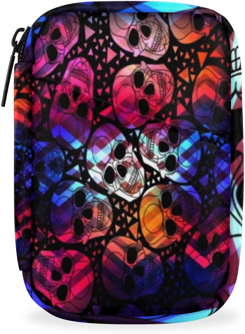 Amazon.com: Polygonal Skull Weekly Travel Pill Organizer Triangle Pill ...