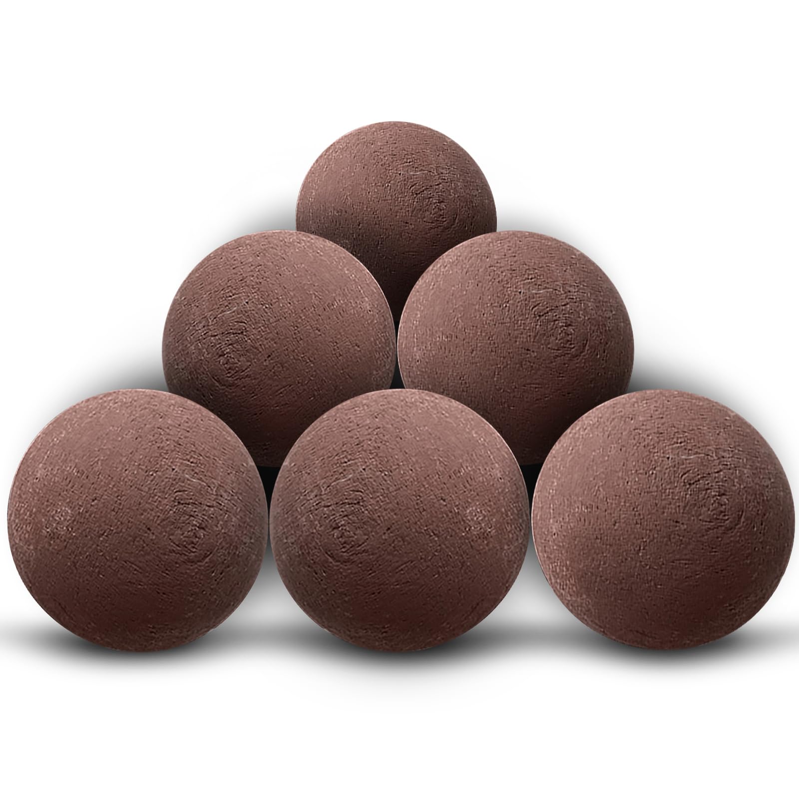 Snapklik.com : Ceramic Fire Balls, 5 Inch, Set Of 6 Round Fire Stones ...