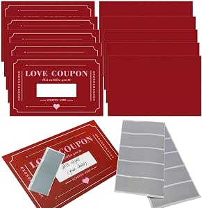 BIIVSOV 20pcs Scratch Off Cards Diy Love Coupons For Husband Wife ...