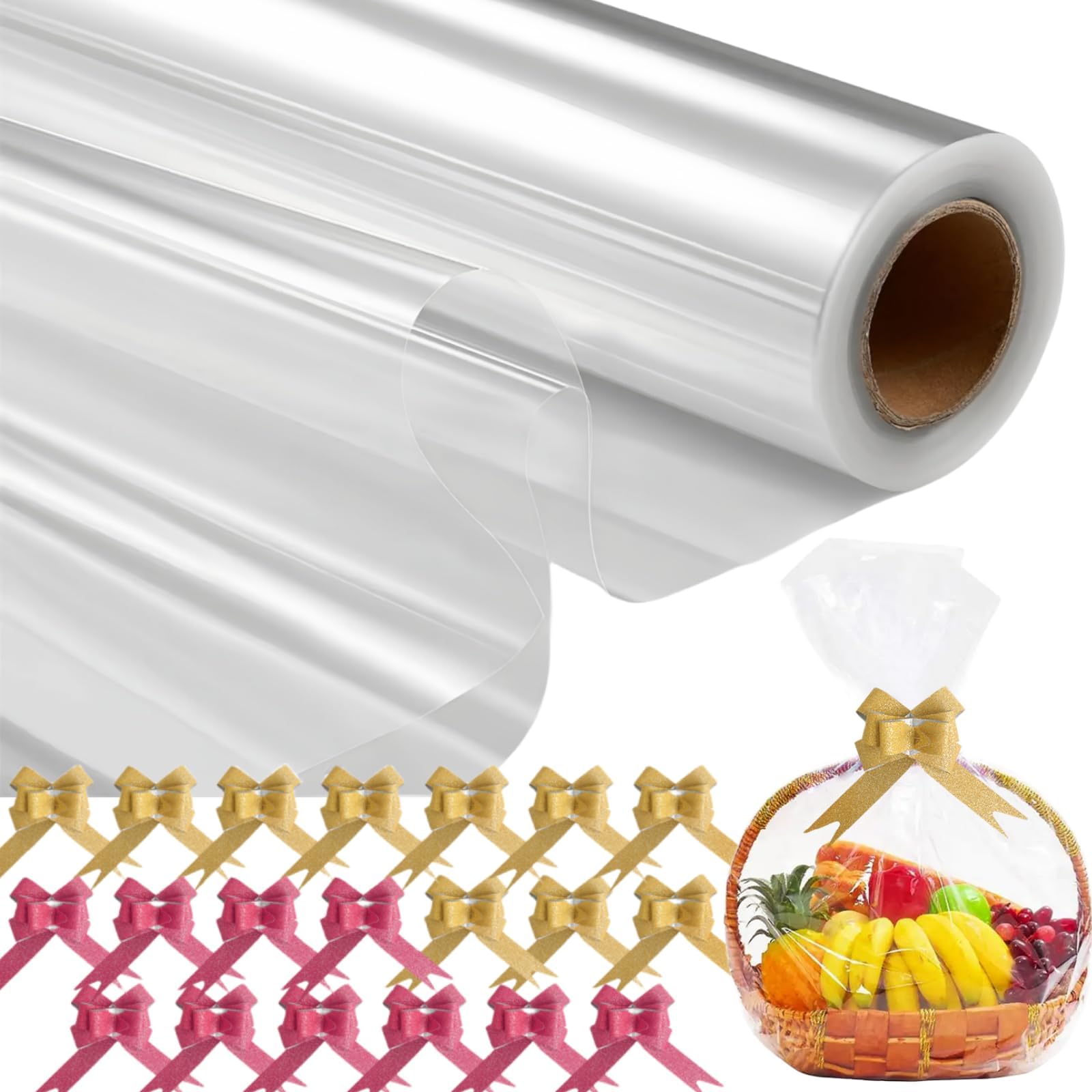 Iridescent Cellophane Wrap Roll, Transparent Iridescent Cellophane Roll ...