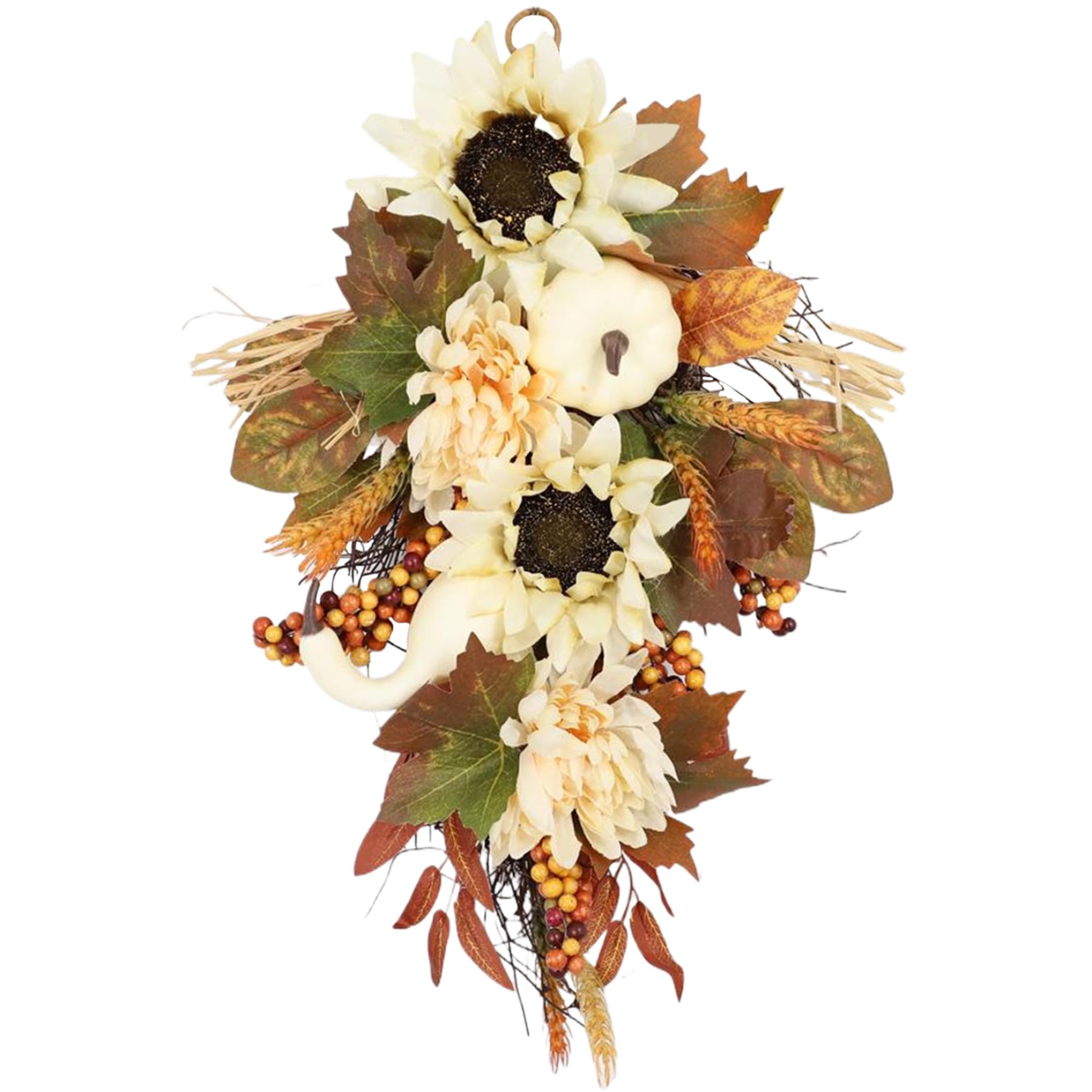 Fall Wreaths Front Door Wreaths 24 Inch Fall Swag with Sunflower ...