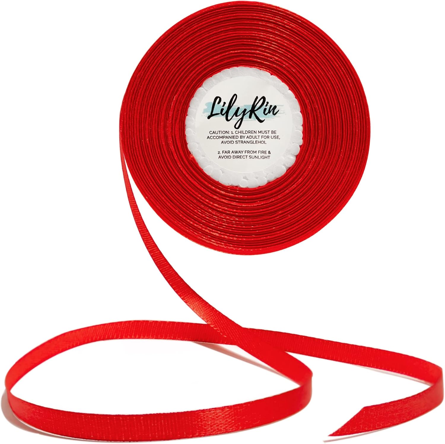Amazon.com: Red Ribbon 1/4 Inches 36 Yards Satin Roll Perfect for ...