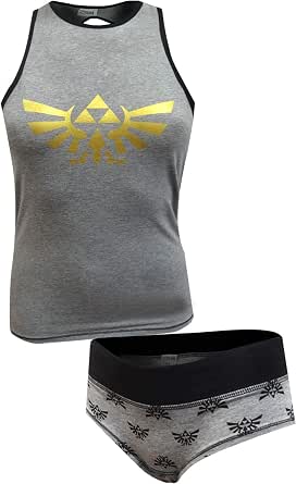 Amazon.com: Nintendo Women's Zelda Tank and Underwear Set, Heather Grey ...