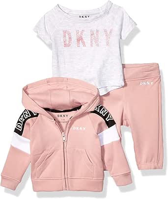 Amazon.com: DKNY Baby Girls 3 Piece Set, Color Block Zephyr, 3-6 Months ...