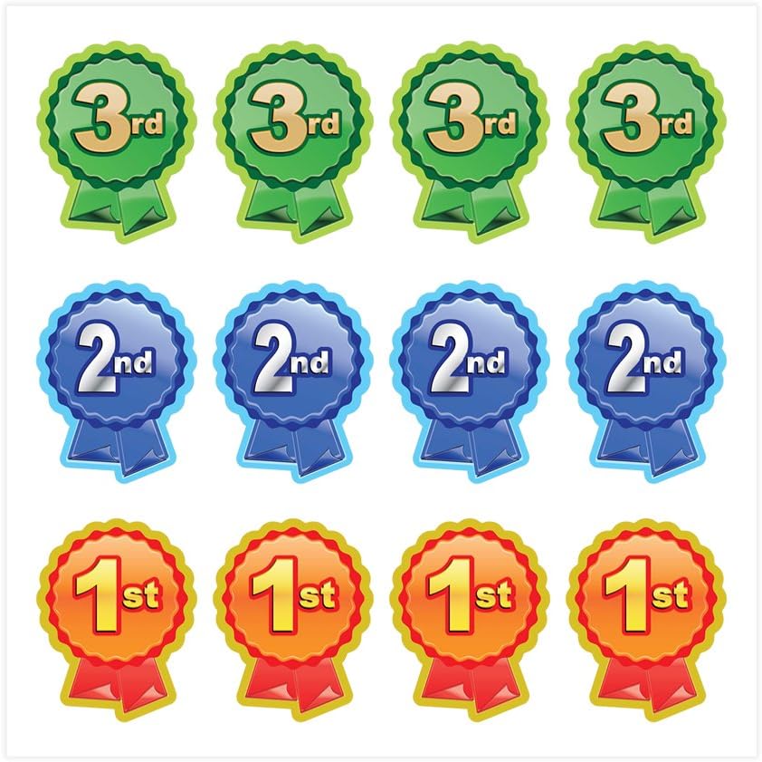 SuperStickers 1st, 2nd, 3rd Rosette Sticker (Pack of 60),DCS11677 – TopToy