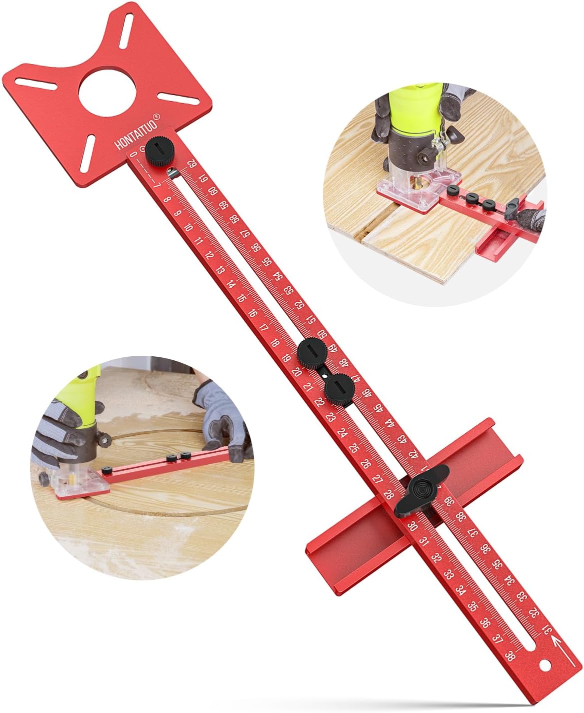 4-in-1 Router Milling Groove Bracket: Cabinet Hardware Jig Router Guide ...