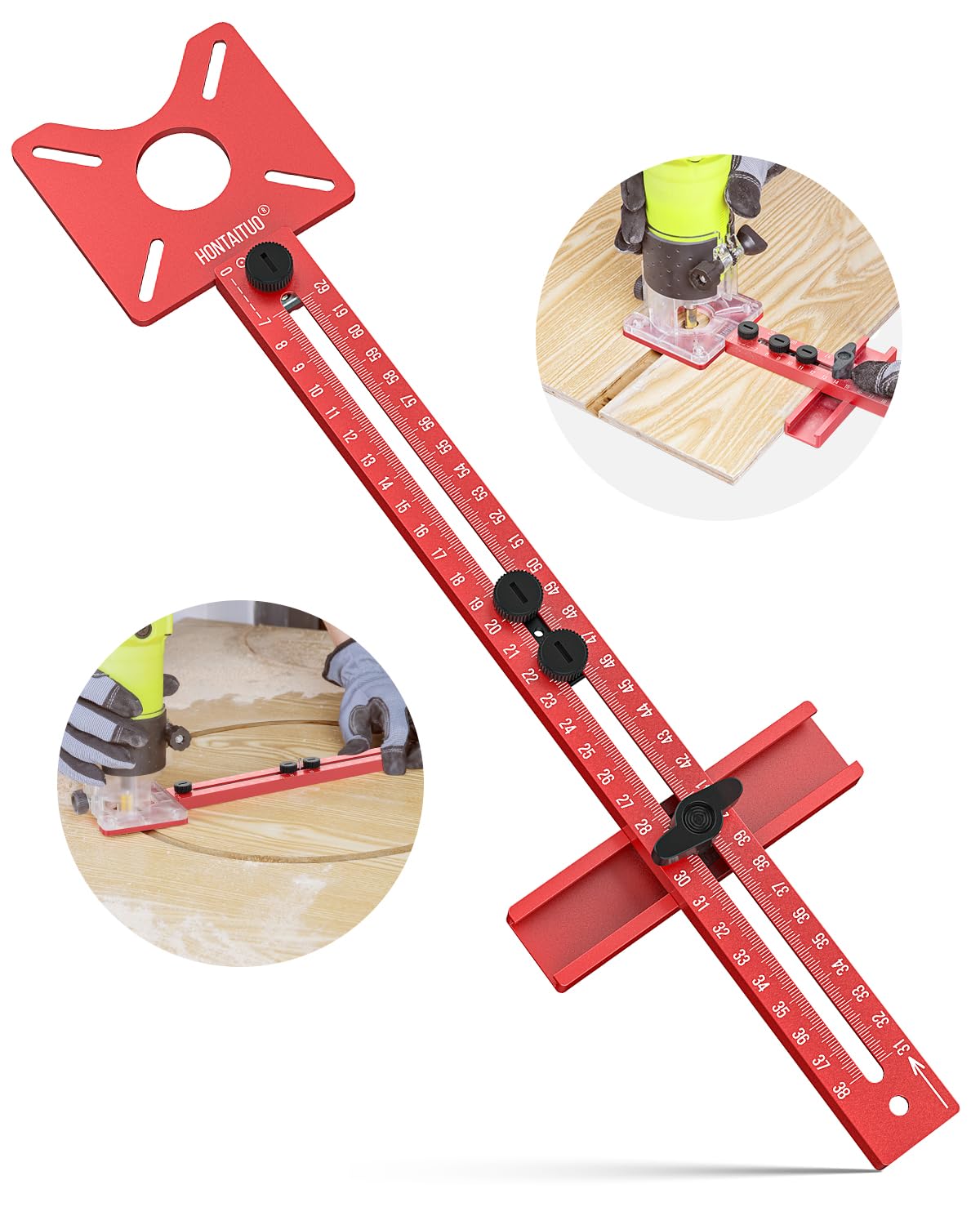 4-in-1 Router Milling Groove Bracket: Cabinet Hardware Jig Router Guide ...