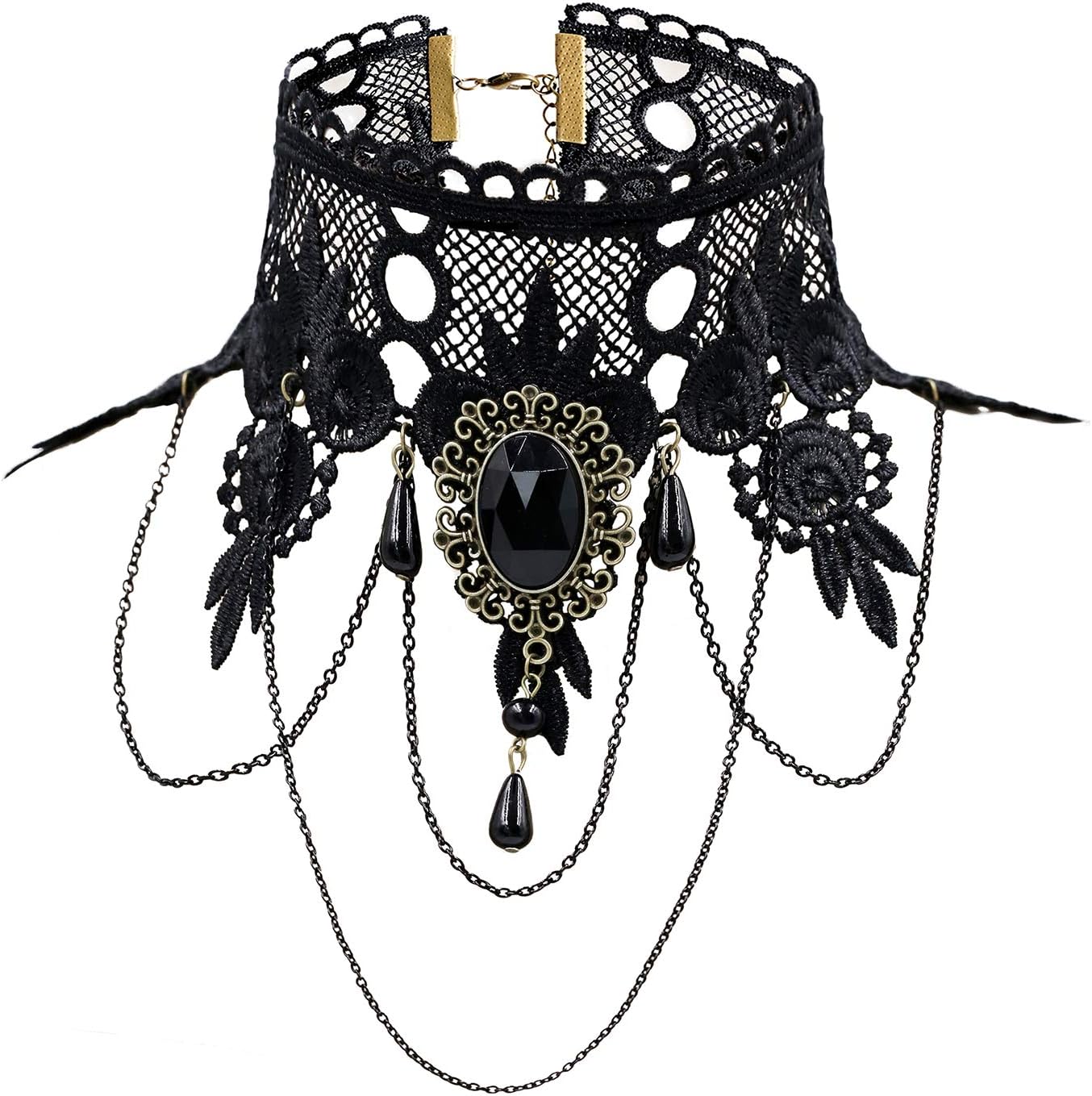 Amazon.com: Covzoe 8 Pieces Lace Choker Necklace, Elegant Gothic Lace ...
