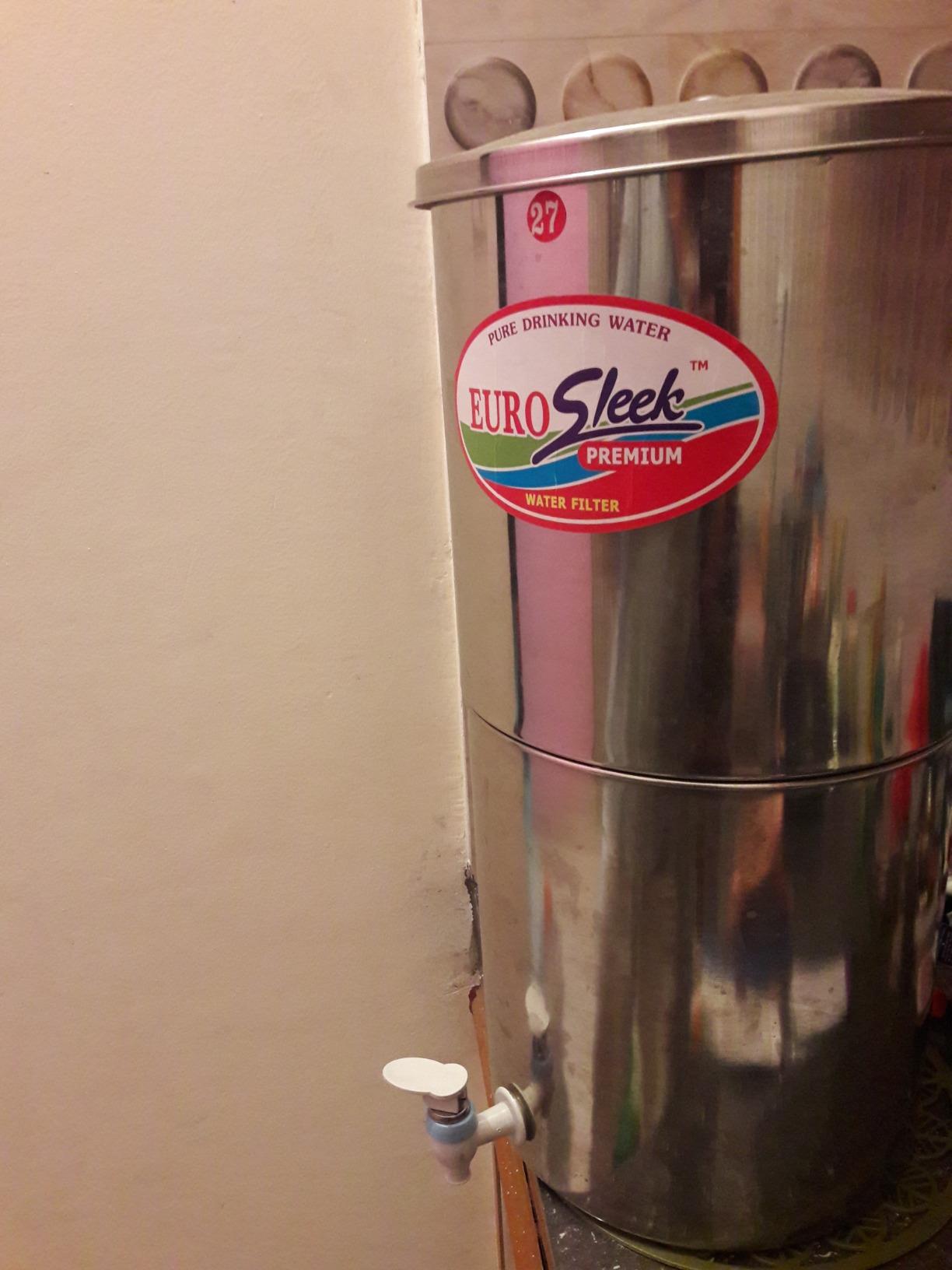 EURO SLEEK stainless steel spinning water filter with candles (21 ...