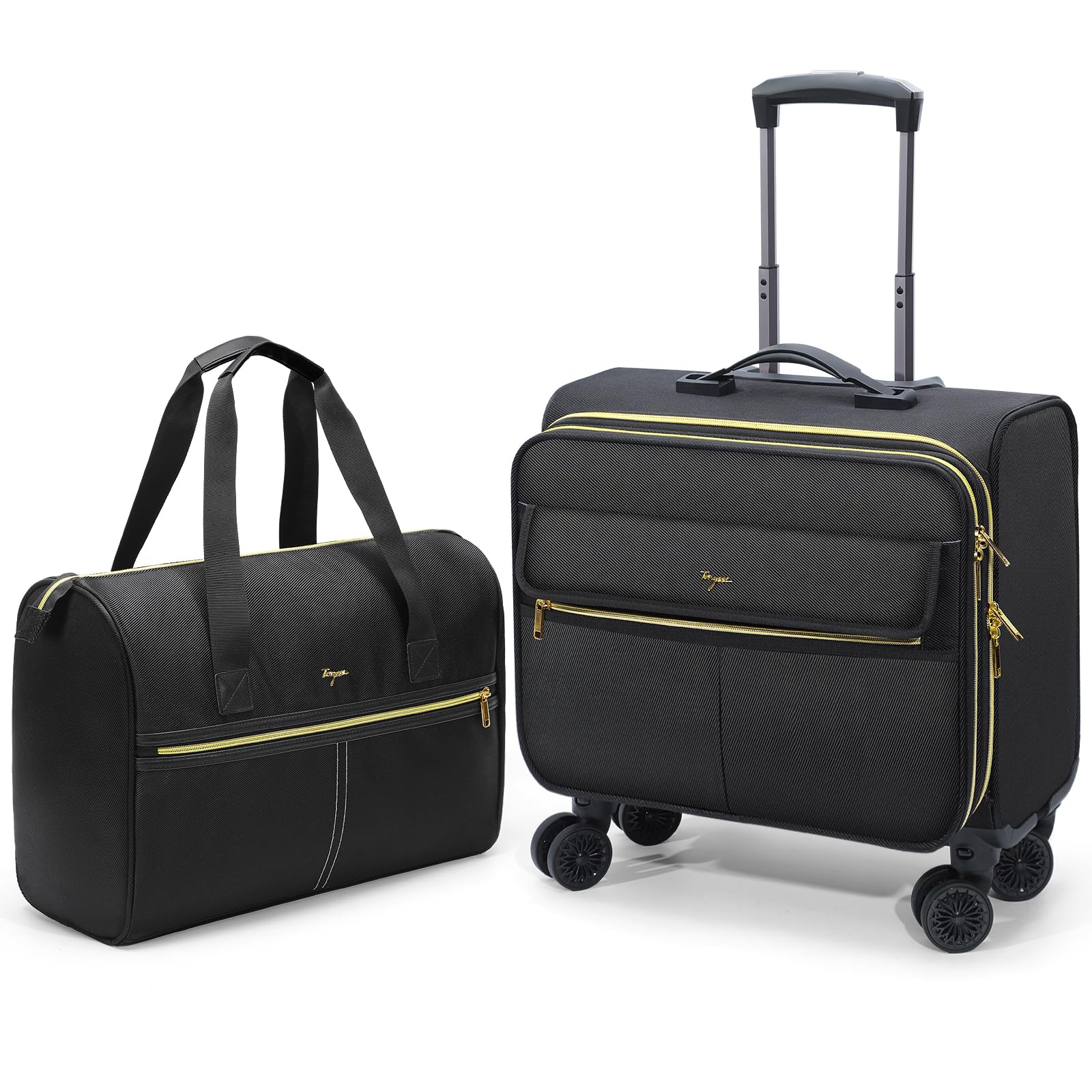 Amazon.com: Tonyeee Rolling Laptop Bag Set 14 Inch Water Resistant ...