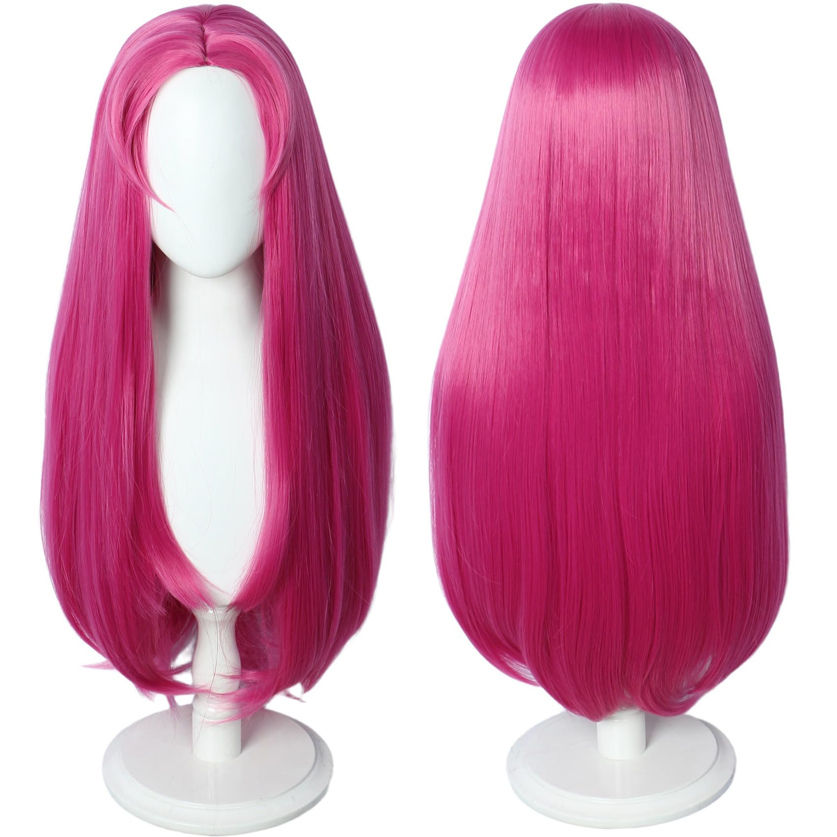 Snapklik.com : Anime Cosplay Long Rose Red Straight Wig Halloween ...
