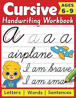 Cursive Handwriting Workbook: Cursive Writing Practice Book For Kids ...