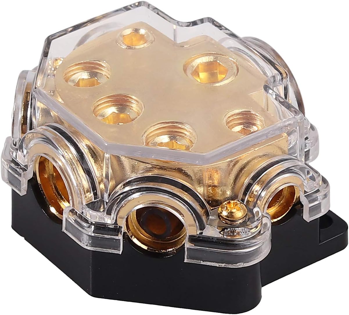 AUTOUTLET Car Power Distributor Block 5 Way 0/2/4 Gauge in 2/4/8 Gauge ...