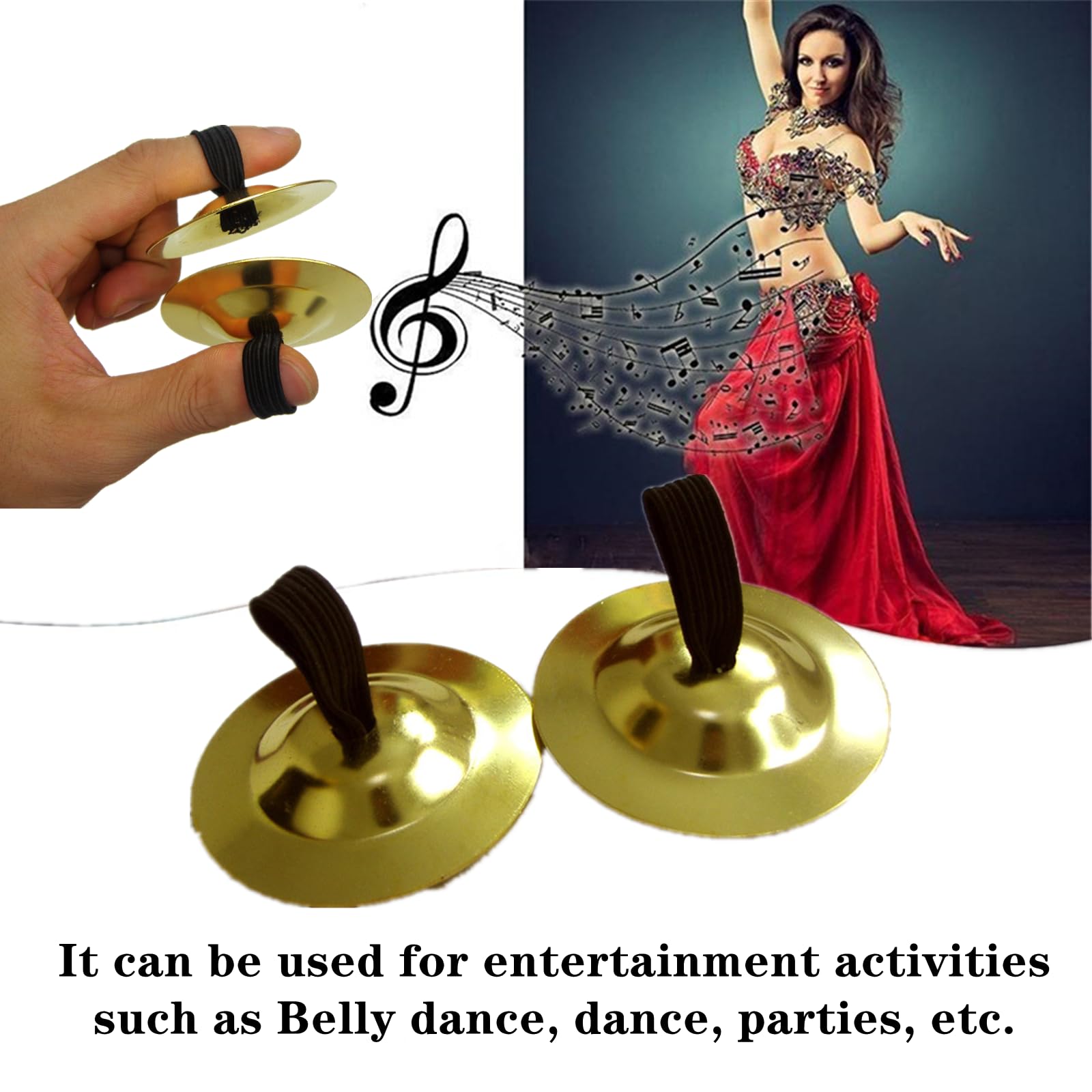 Square Dance Dress Finger Cymbals, 2pcs Belly Dance Finger Cymbals ...