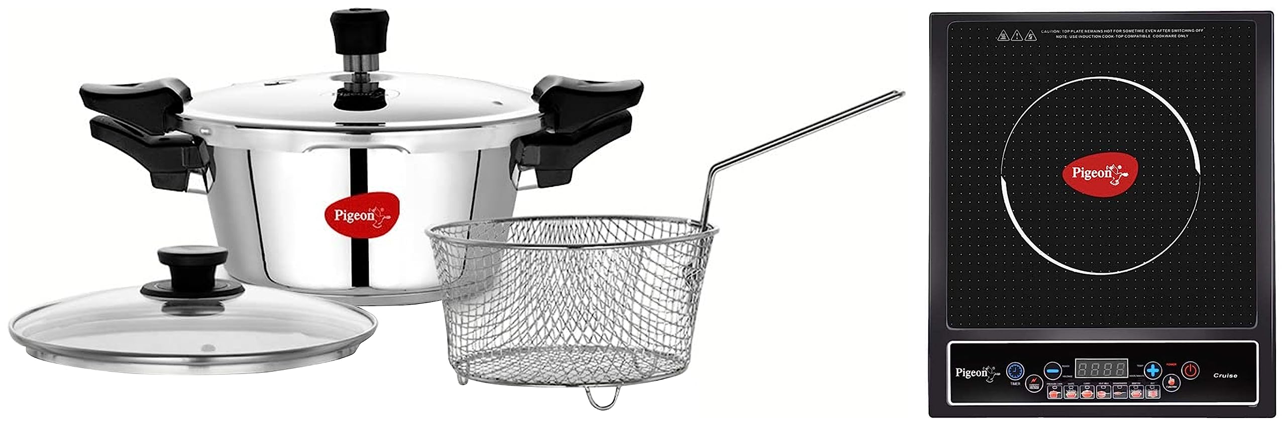 Buy Pigeon All in One Super Cooker Pro 3 litre with Pressure Cooker ...