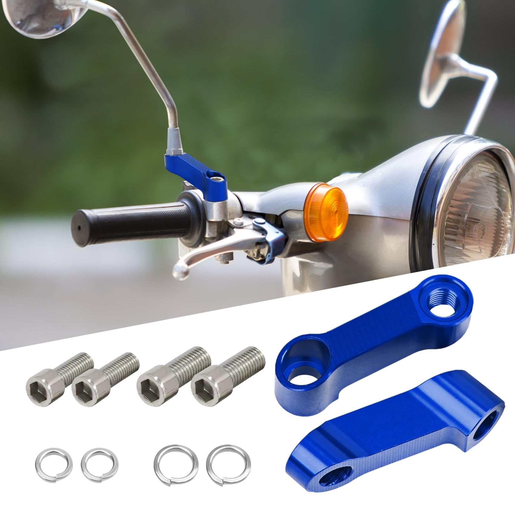 Amazon.com: Zufoty 2PCS Motorcycle Mirror Extenders, Aluminum Alloy ...