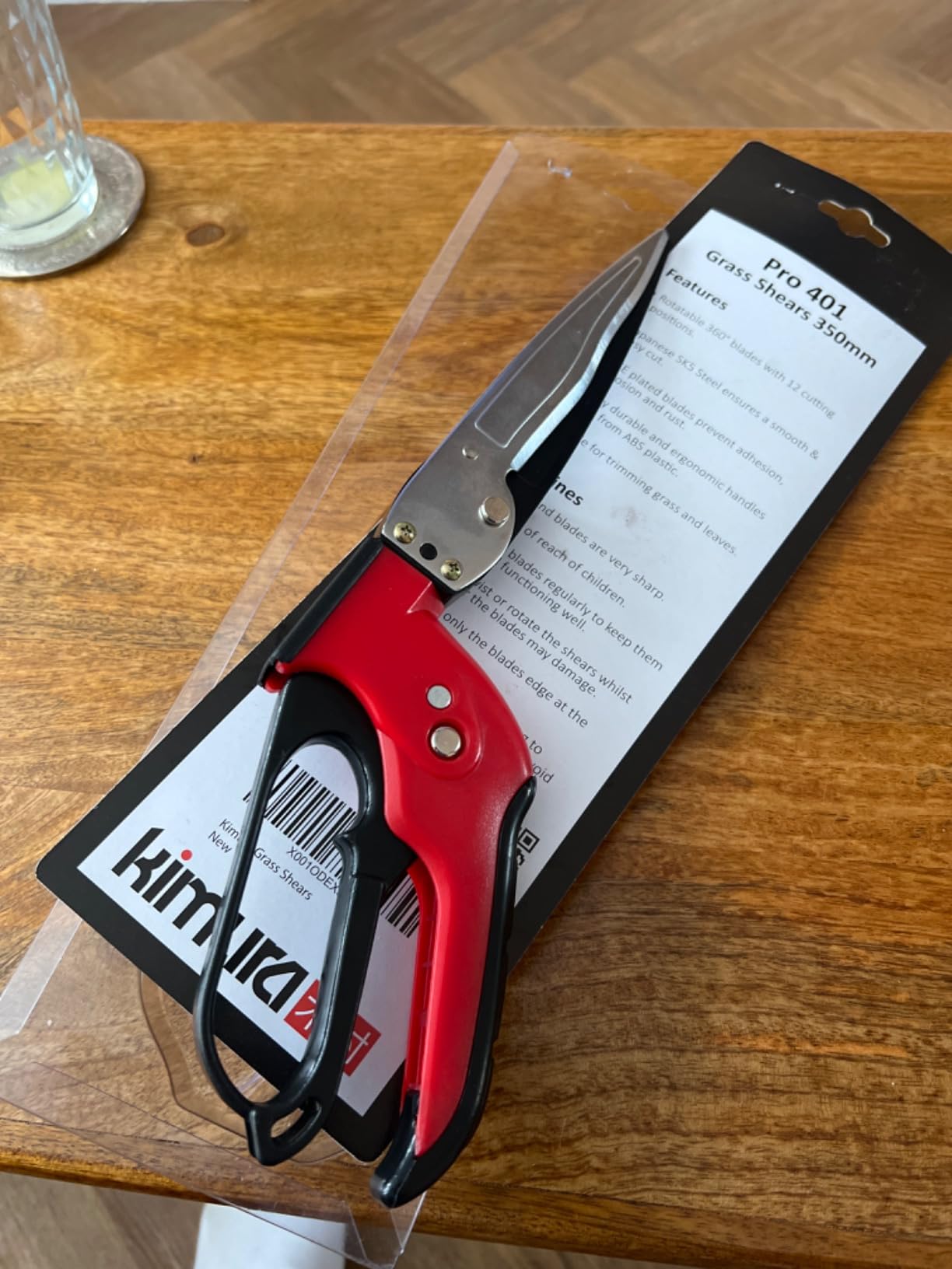 Kimura® Pro Grass Shears - Premium Lawn Shears with 360° Rotating Head, Japanese SK5 Steel ...