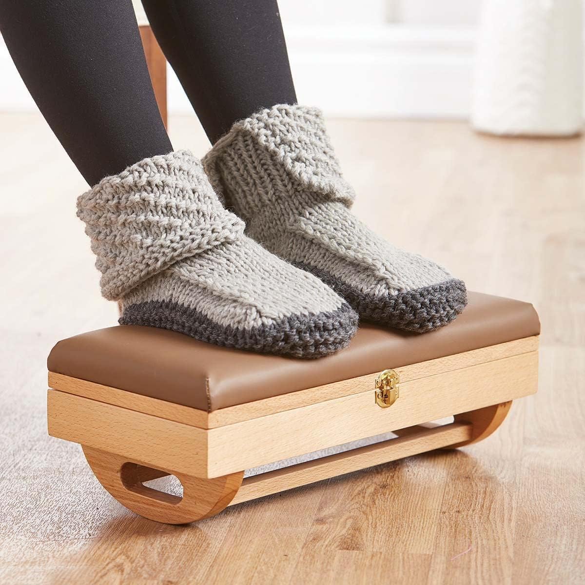 Amazon.com: Herrschners Rocking Footstool with Storage : Home & Kitchen
