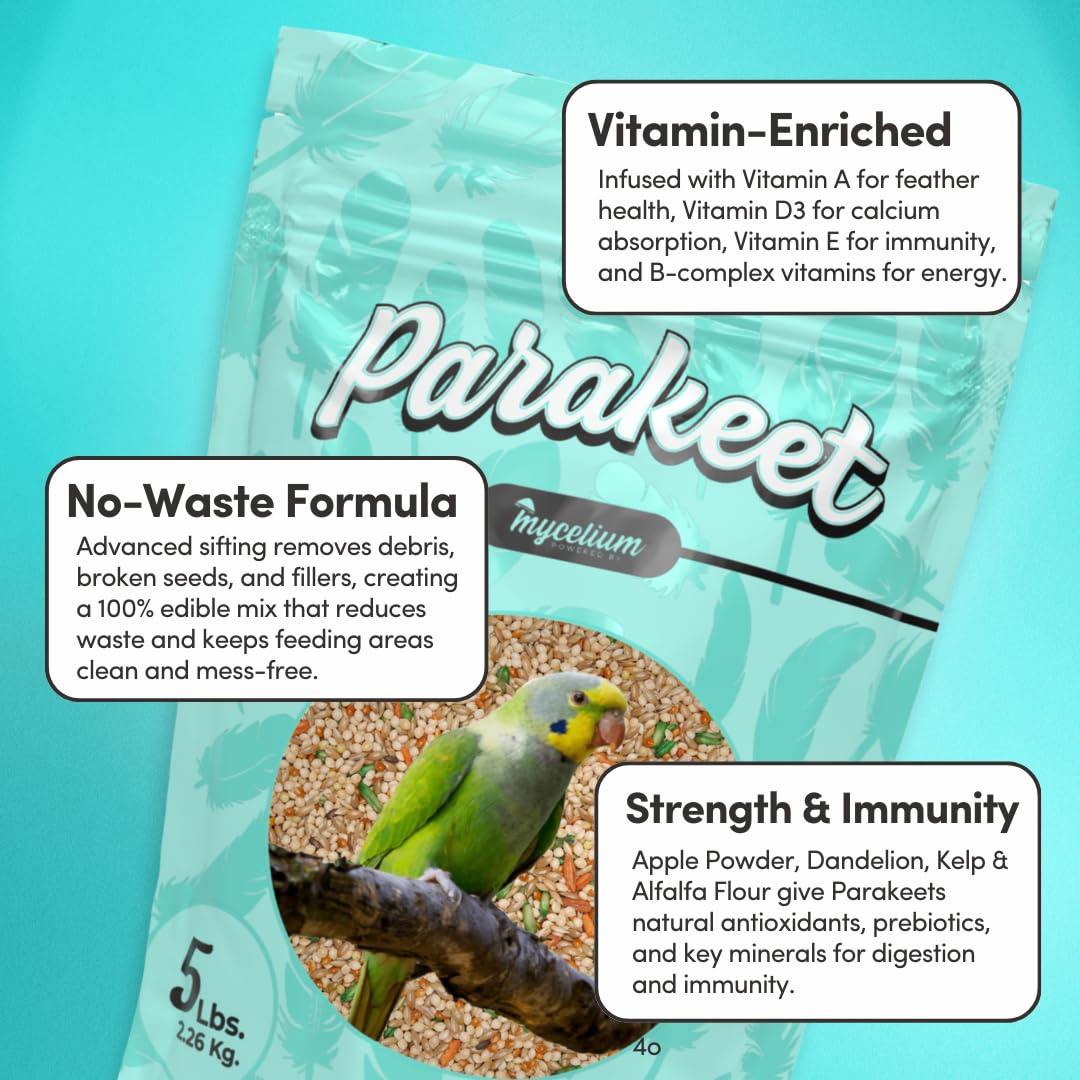 Snapklik.com : Mycelium Parakeet Plus Nutrient-Dense Bird Food For ...