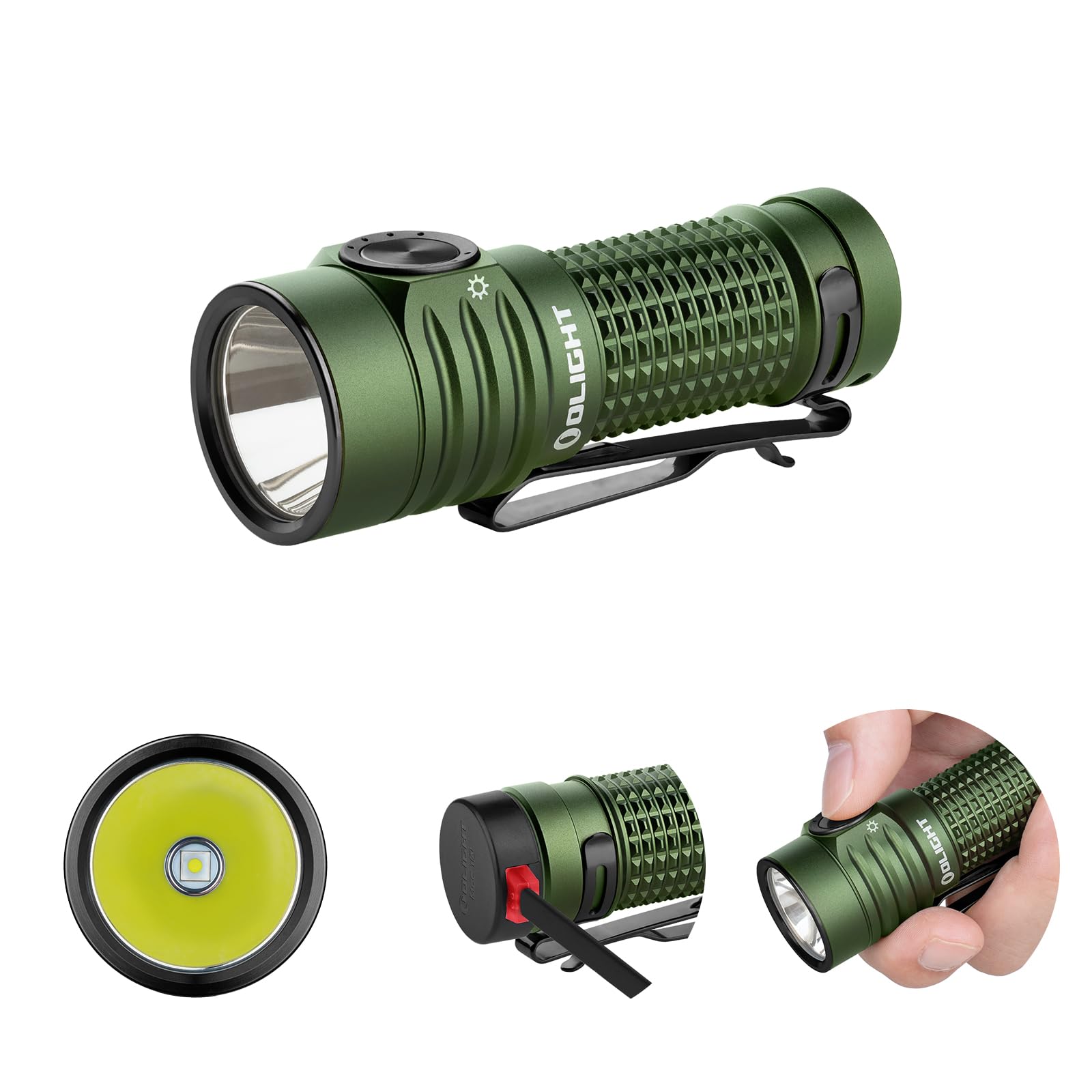 OLIGHT Baton Turbo Rechargeable Long Range LED Flashlight 510-meter ...