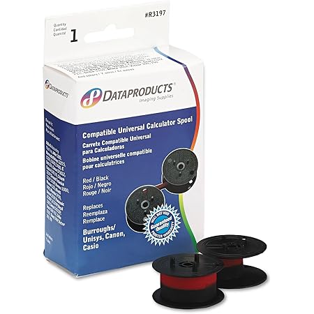 Amazon.com: Dataproducts : R3197 Calculator Ribbon, Nylon, Black/Red ...