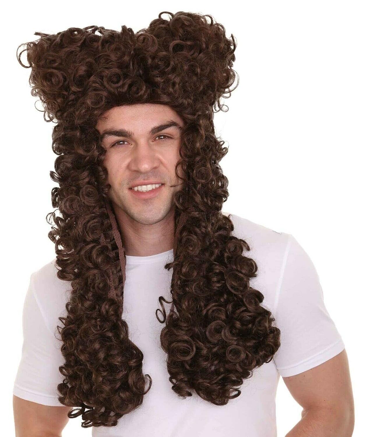 Amazon.com: HPO Adult Men's 18th Century Judge Colonial Nobleman Wig ...