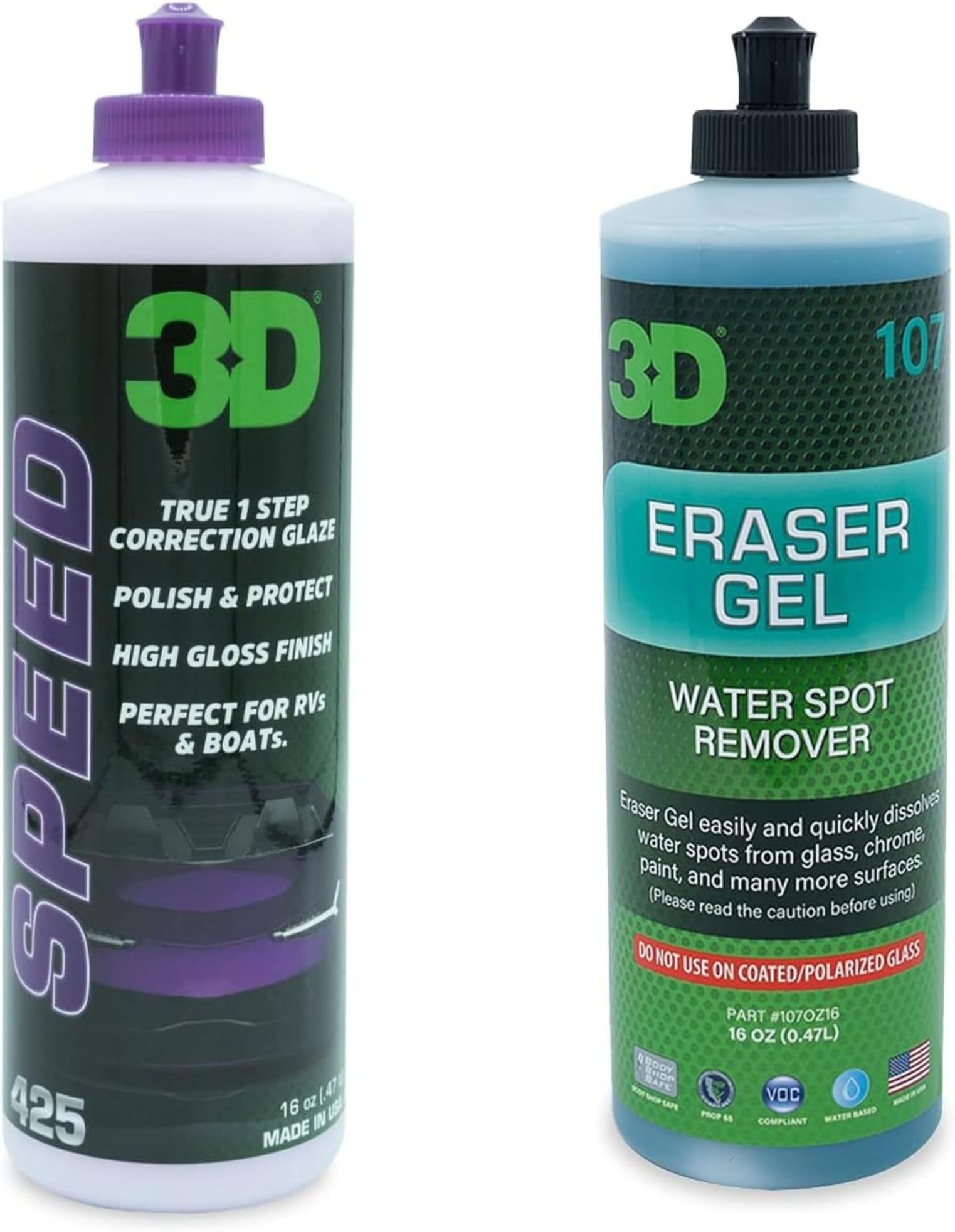 Amazon.com: 3D Eraser Gel Hard Water Spot Remover & 3D Speed Car Polish ...