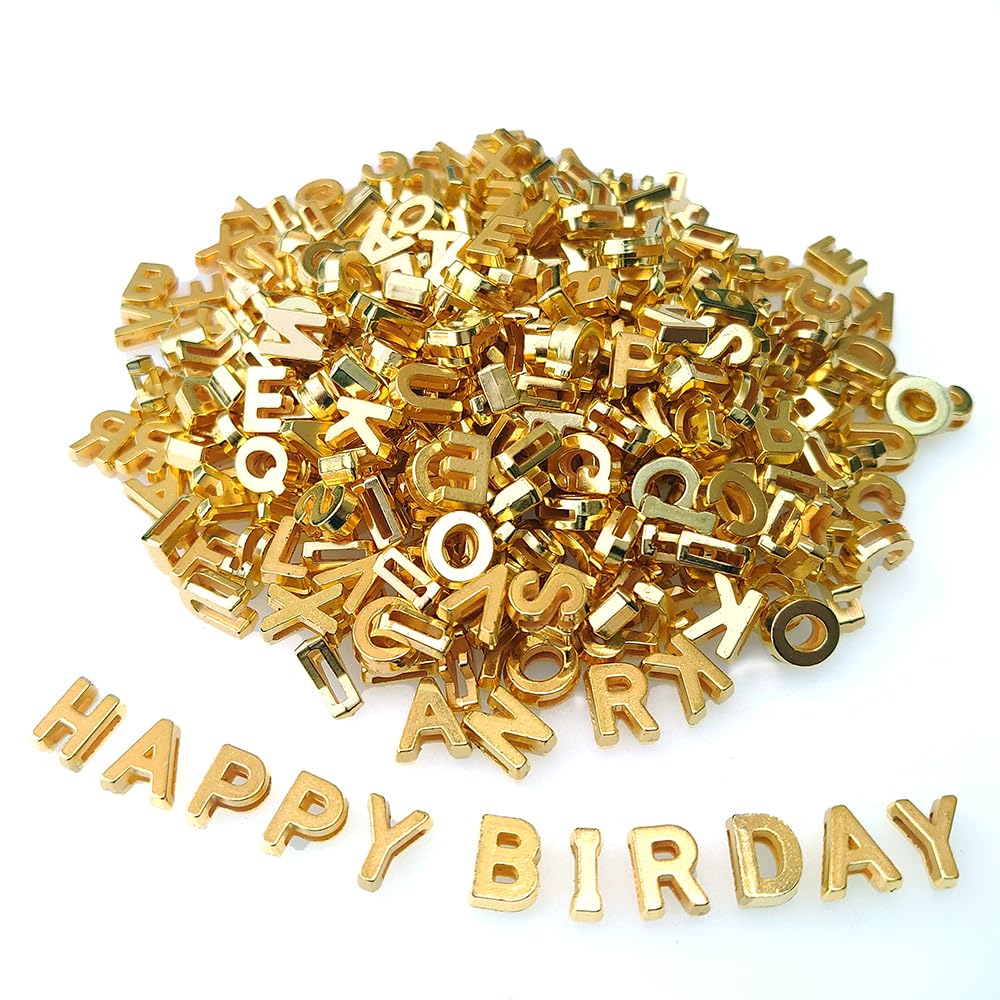 Amazon.com: 300+ Pieces 9x12mm Big Large Alphabet Letter Beads A-Z ...