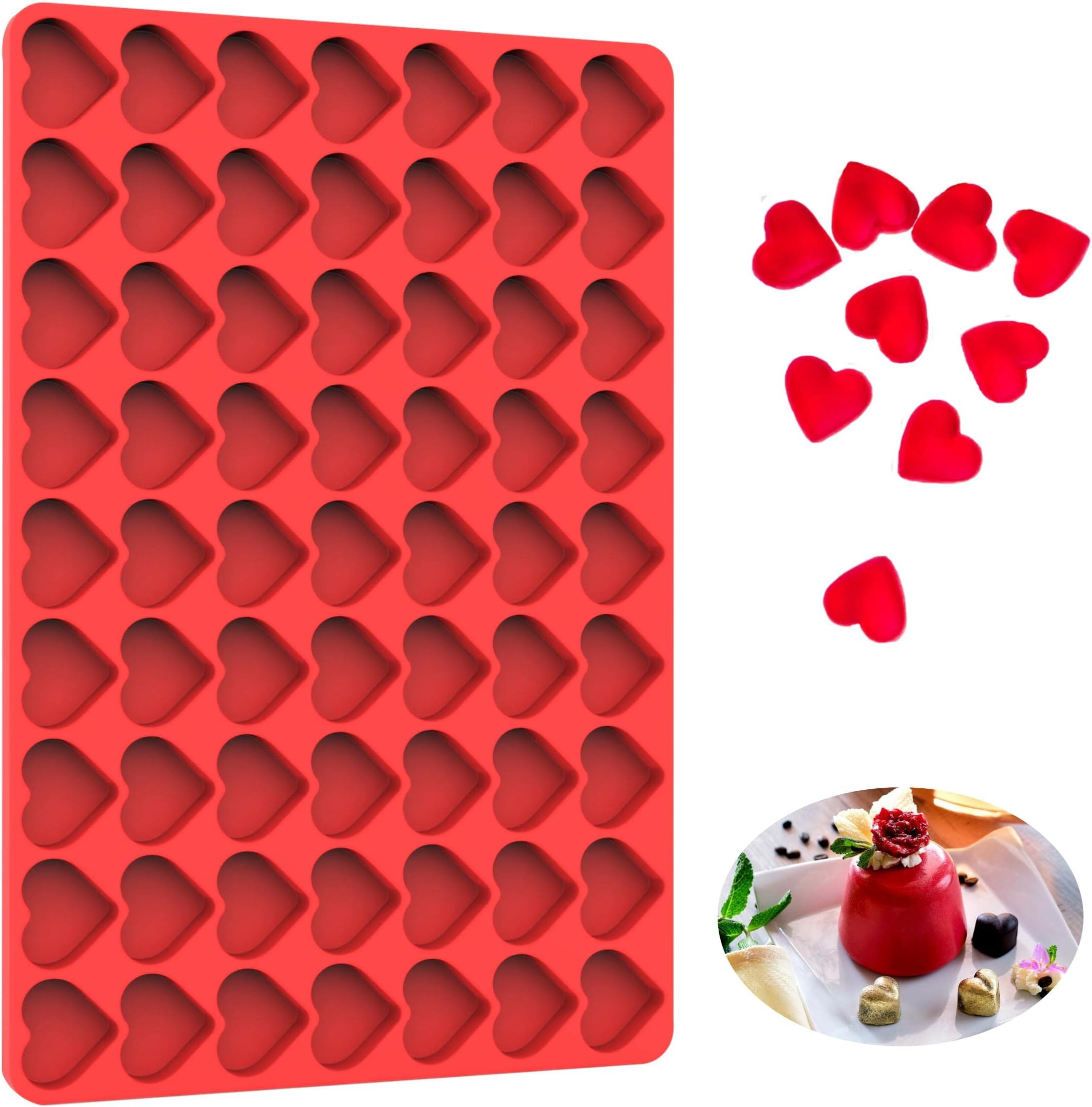 Amazon.com: Bakerpan Silicone Chocolate Heart Mold - Set of 3 - Heart ...