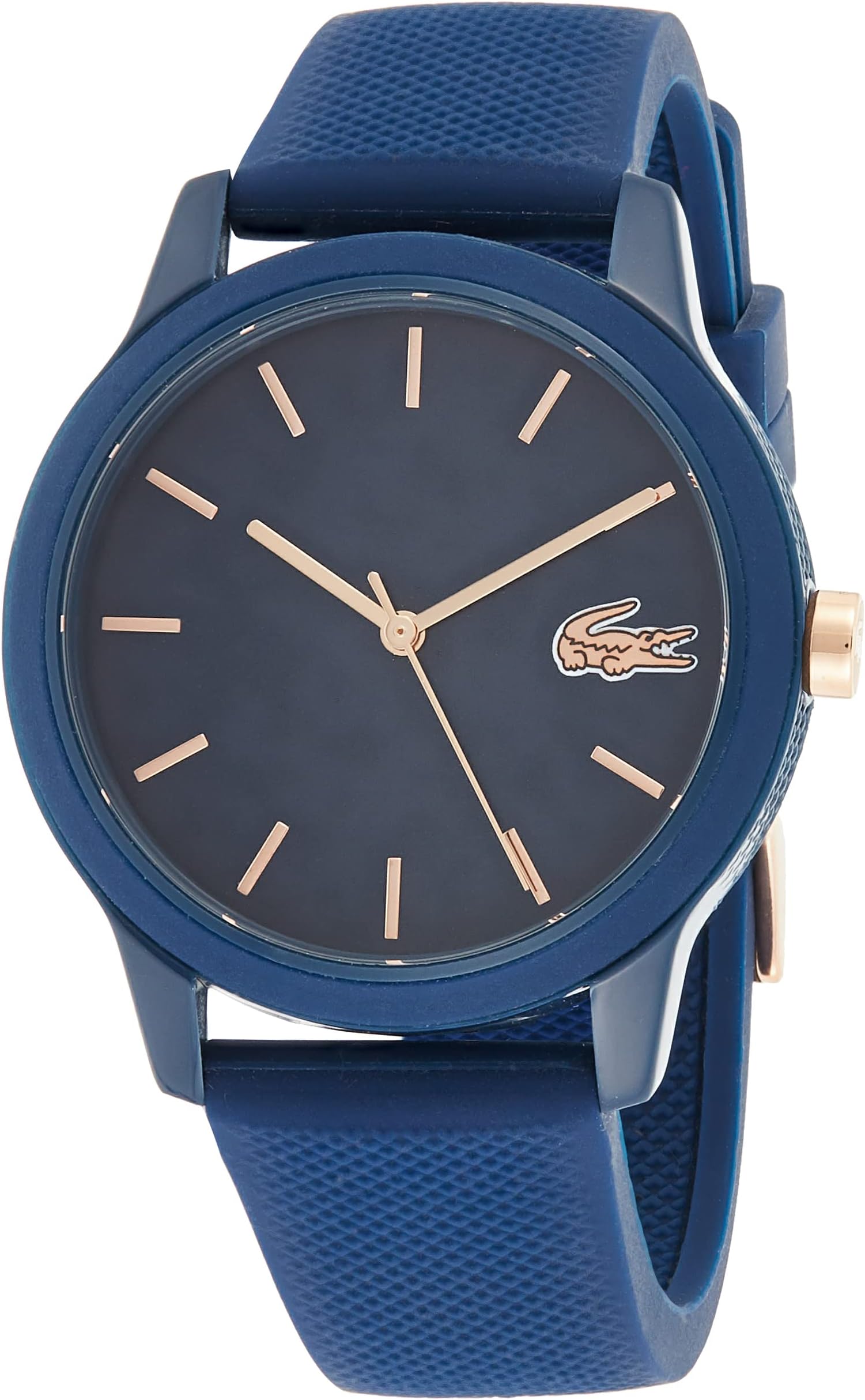 Lacoste Analog Quarzuhr für Damen mit Marinblaues Silikonarmband ...