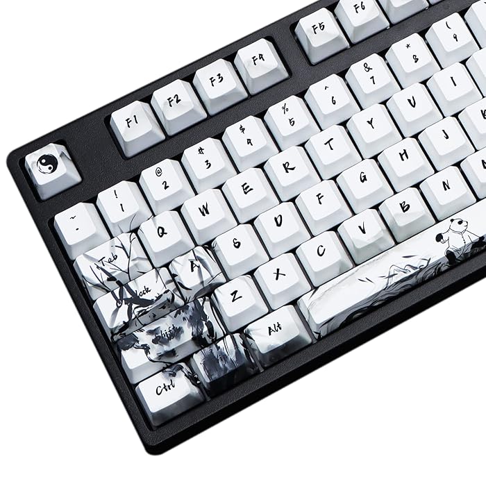 Buy MOLGRIA Keycaps 110 Set Ink Panda for Full Sized Keyboard, Custom ...